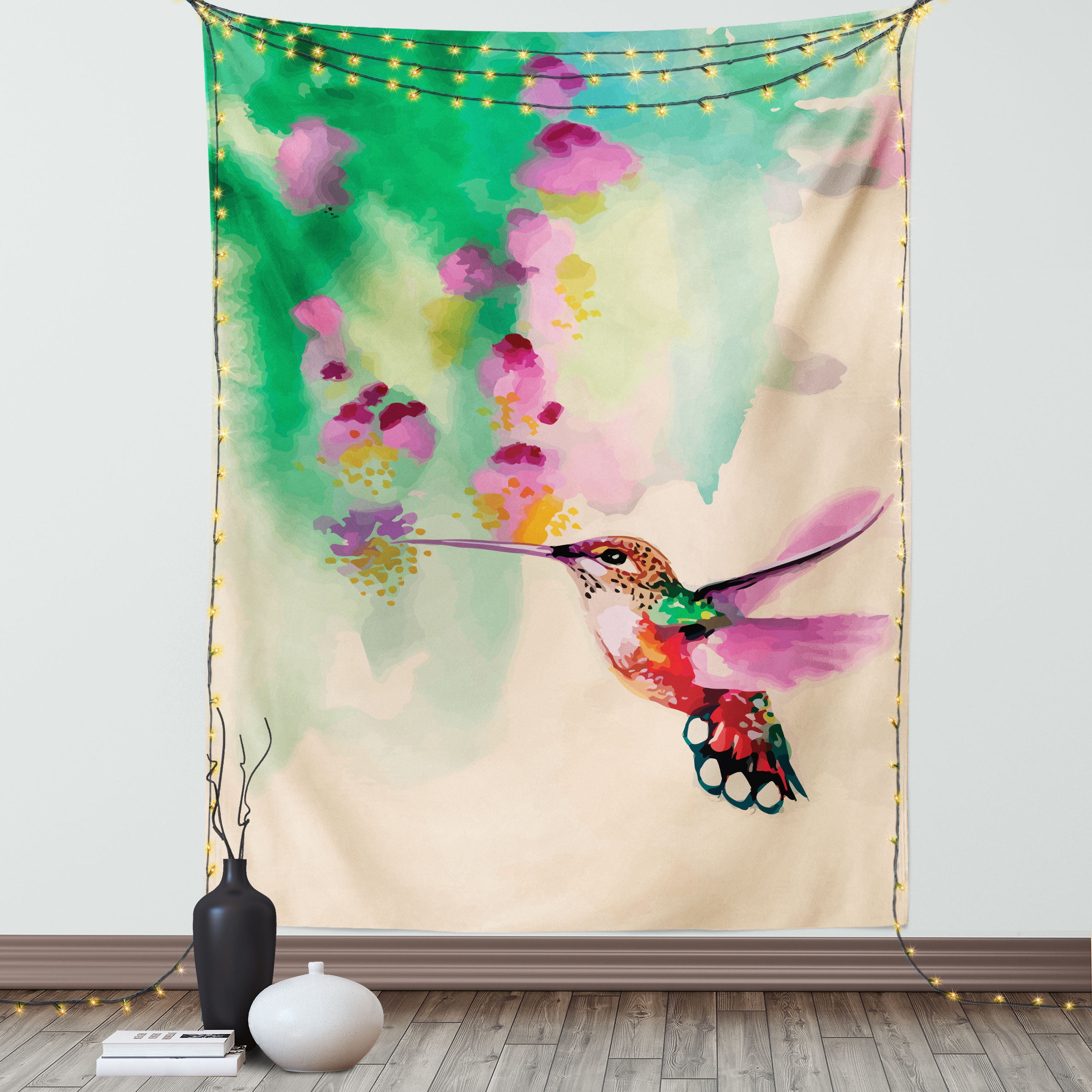 Hummingbirds Decorations Wall Hanging Tapestry, Art with Colibri Bird ...