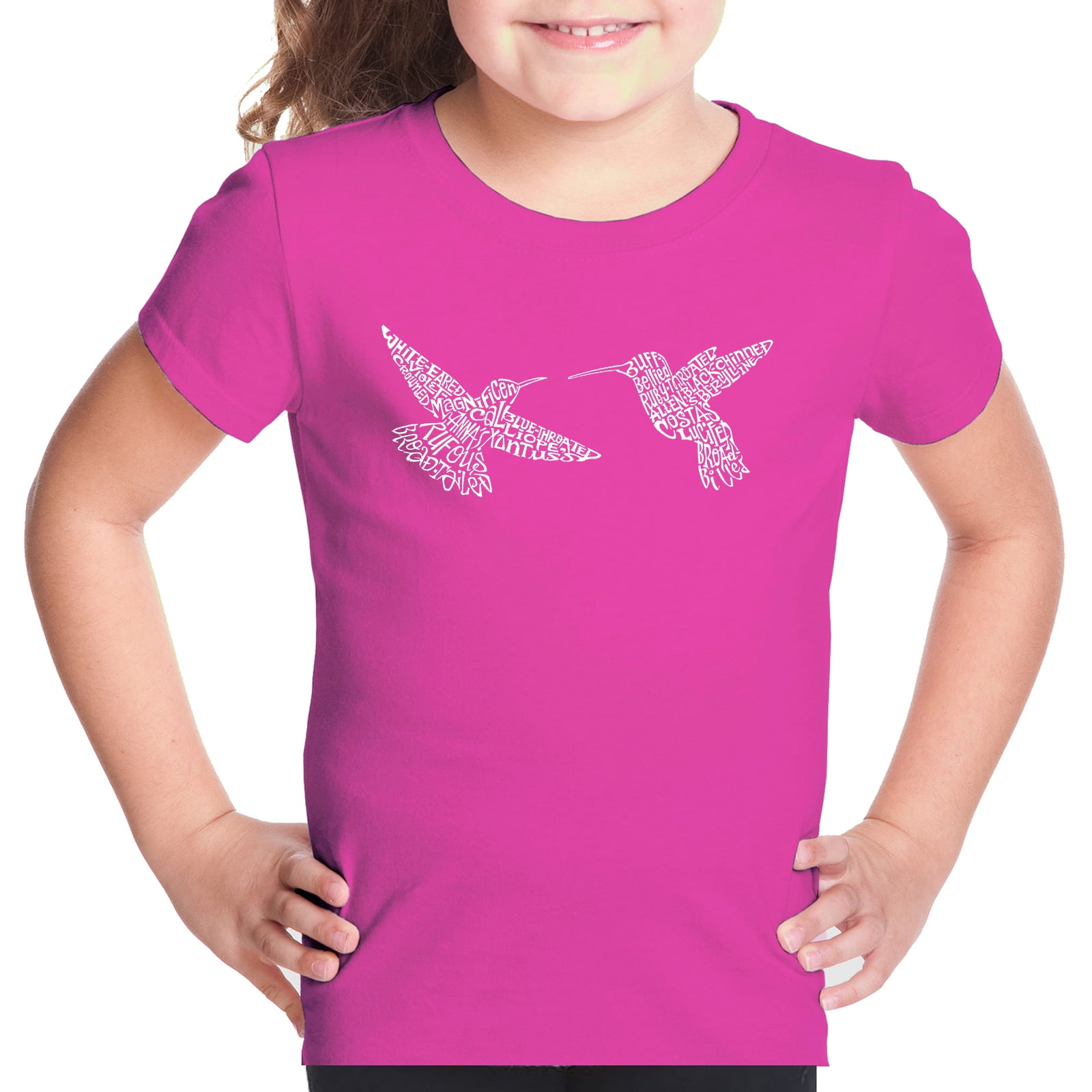 Hummingbirds - Girl's Word Art T-Shirt - Walmart.com