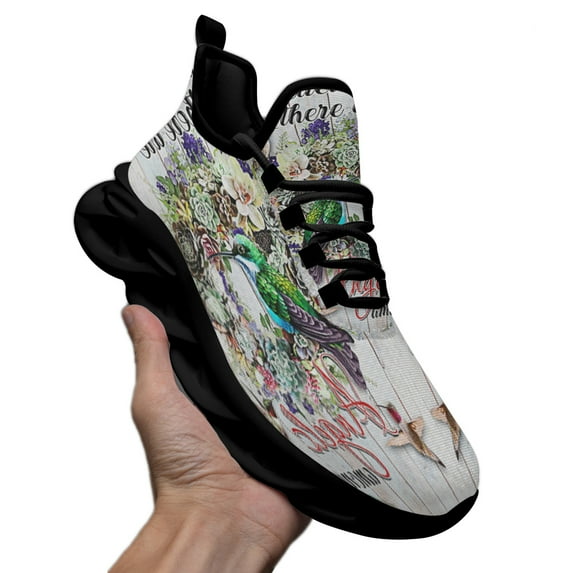 Hummingbirds I Believe There Are Angels Among Us Shoes Sneakers Black ...