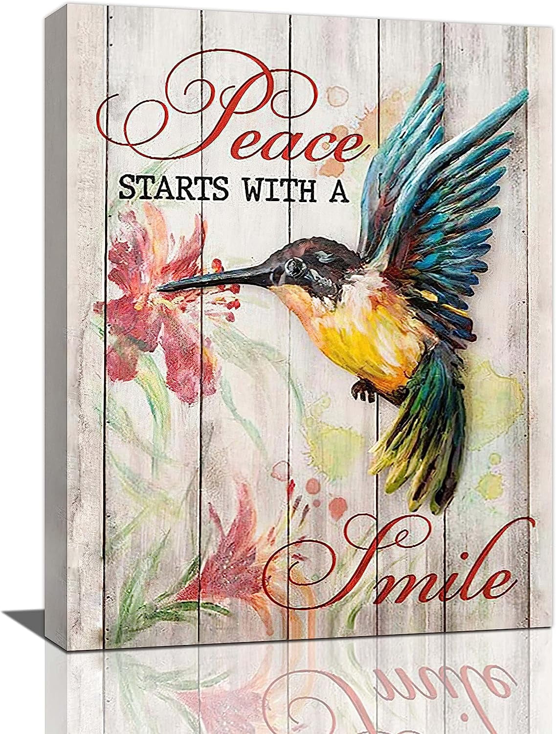 Hummingbirds Pictures Wall Art Country Floral Hummingbird Wall Decor ...