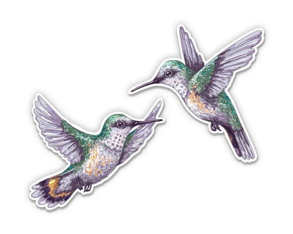 Hummingbirds Set - 8" Each Vinyl Stickers Waterproof Decals - Walmart.com