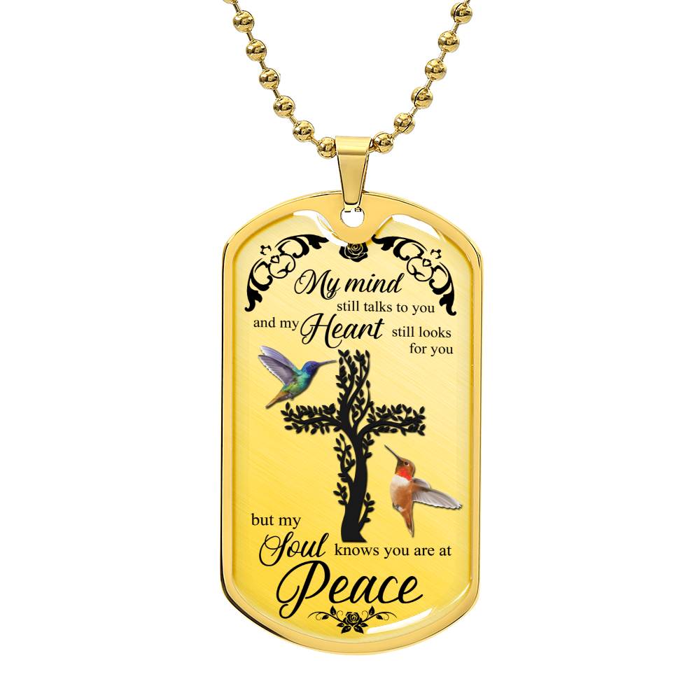 Hummingbirds Tree Of Life Faith Cross Luxury Dog Tag - Graphic Military ...