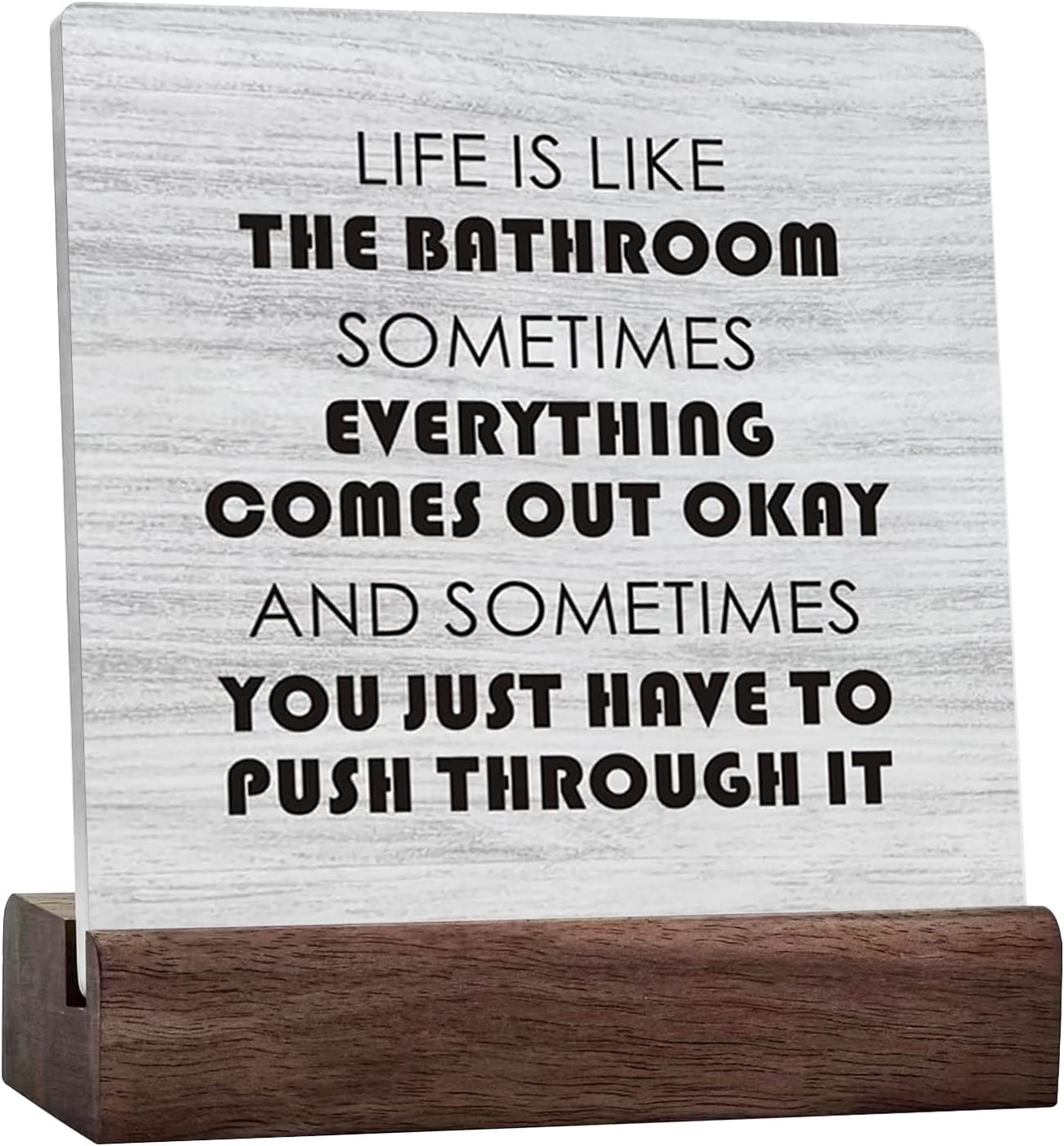 Humor Bathroom Ceramic Table Sign Decor Desk Sign Life Is Like The ...