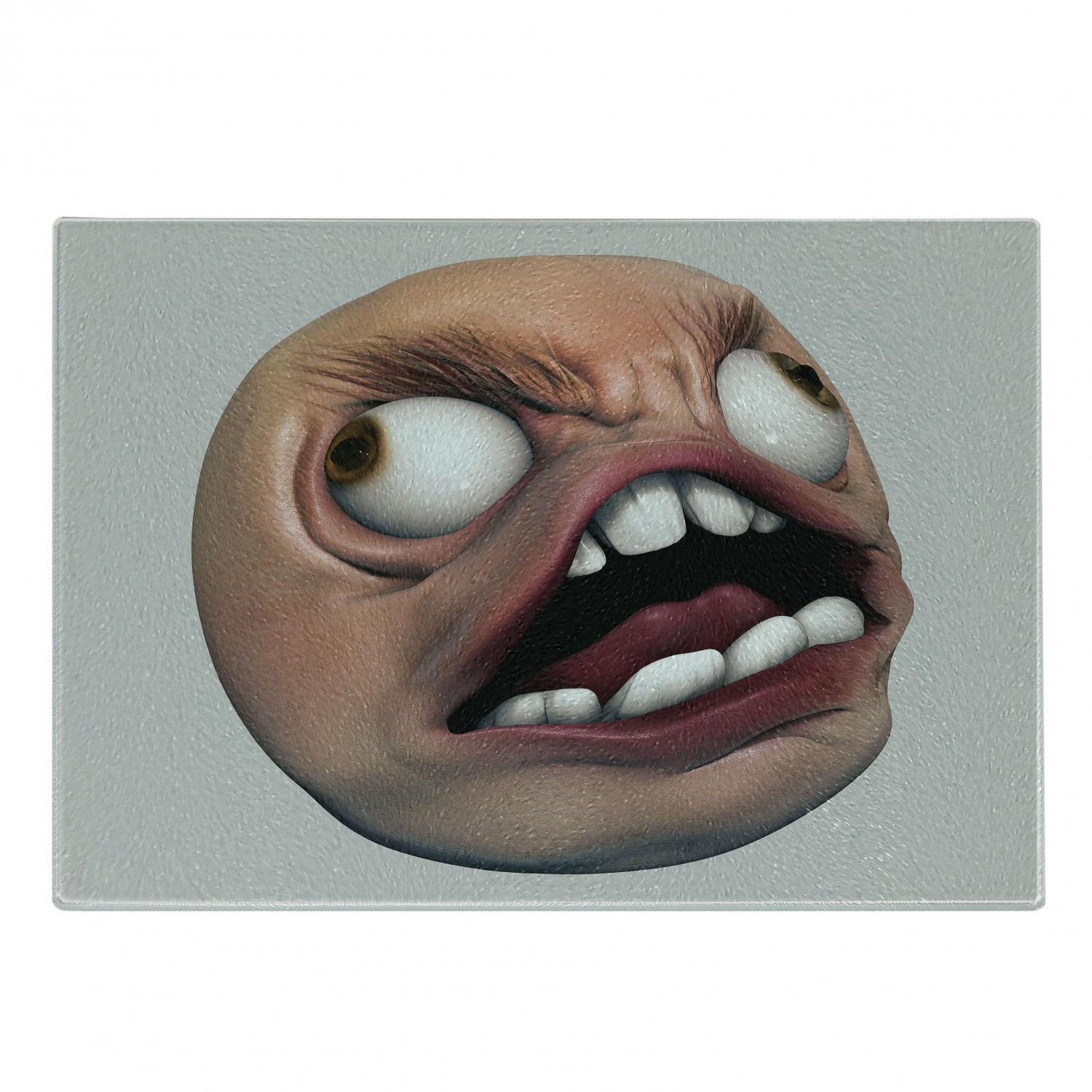 Humor Cutting Board, Angry Rage Guy Meme Bad Hair Day Late Work ...