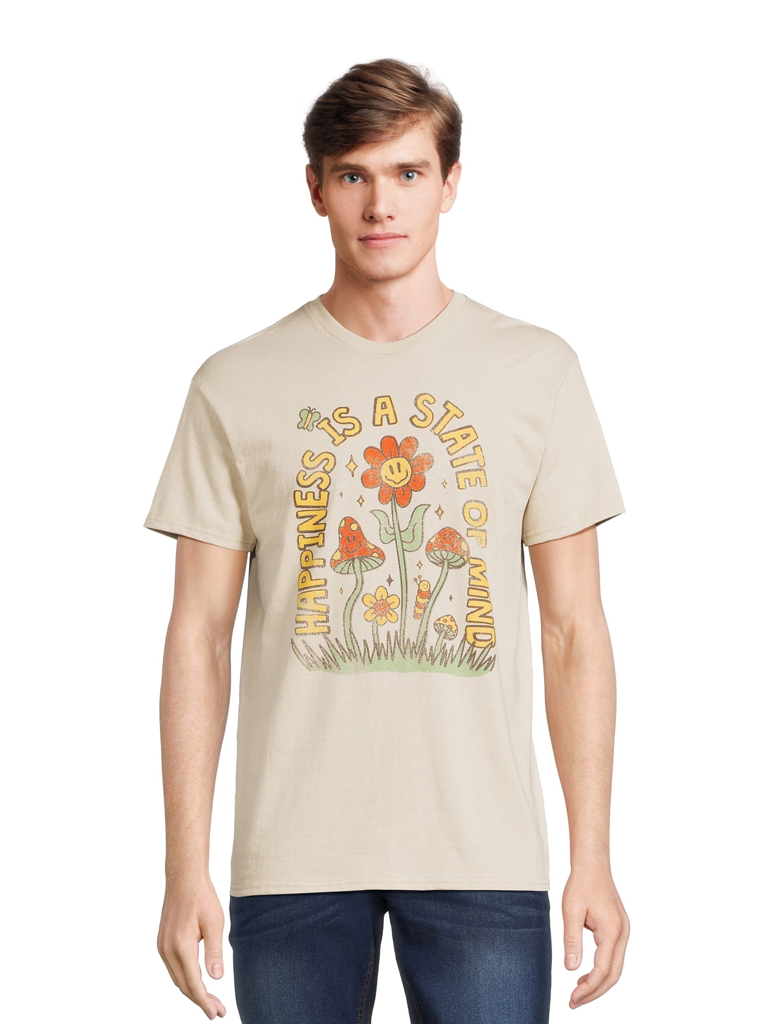 Humor Men's and Big Men's Happiness Is a State Of Mind Mushroom and ...