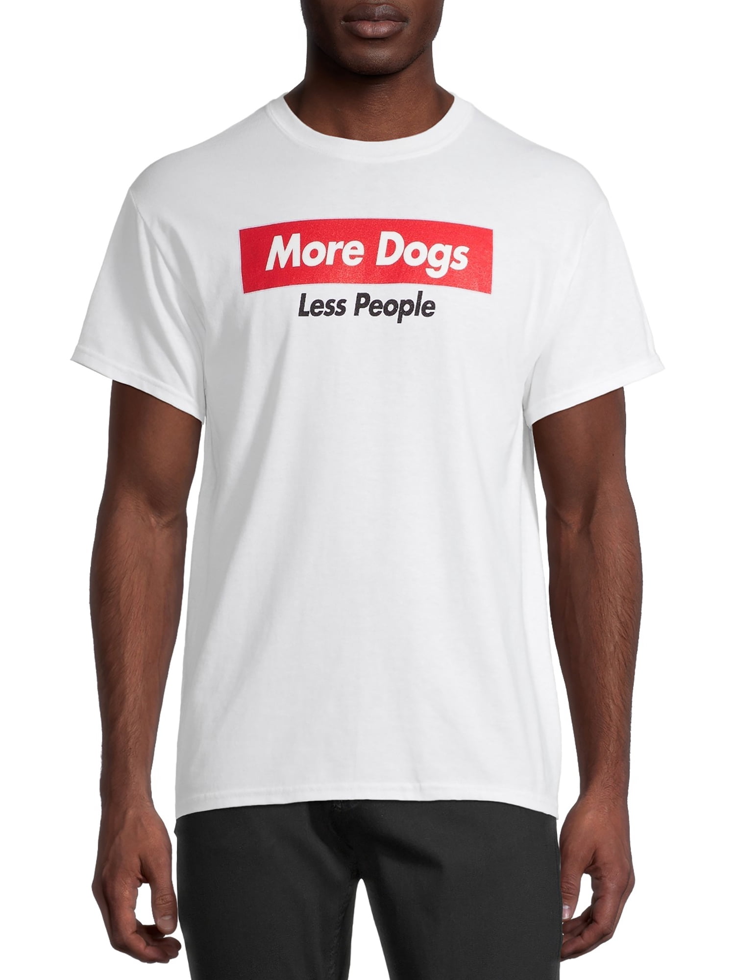 Humor More Dogs Less People Men's Graphic T-Shirt - Walmart.com