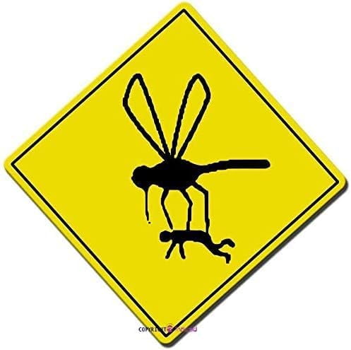 Humor Mosquito Carrying Man Funny Metal Signs Home Garage Yard Fence ...