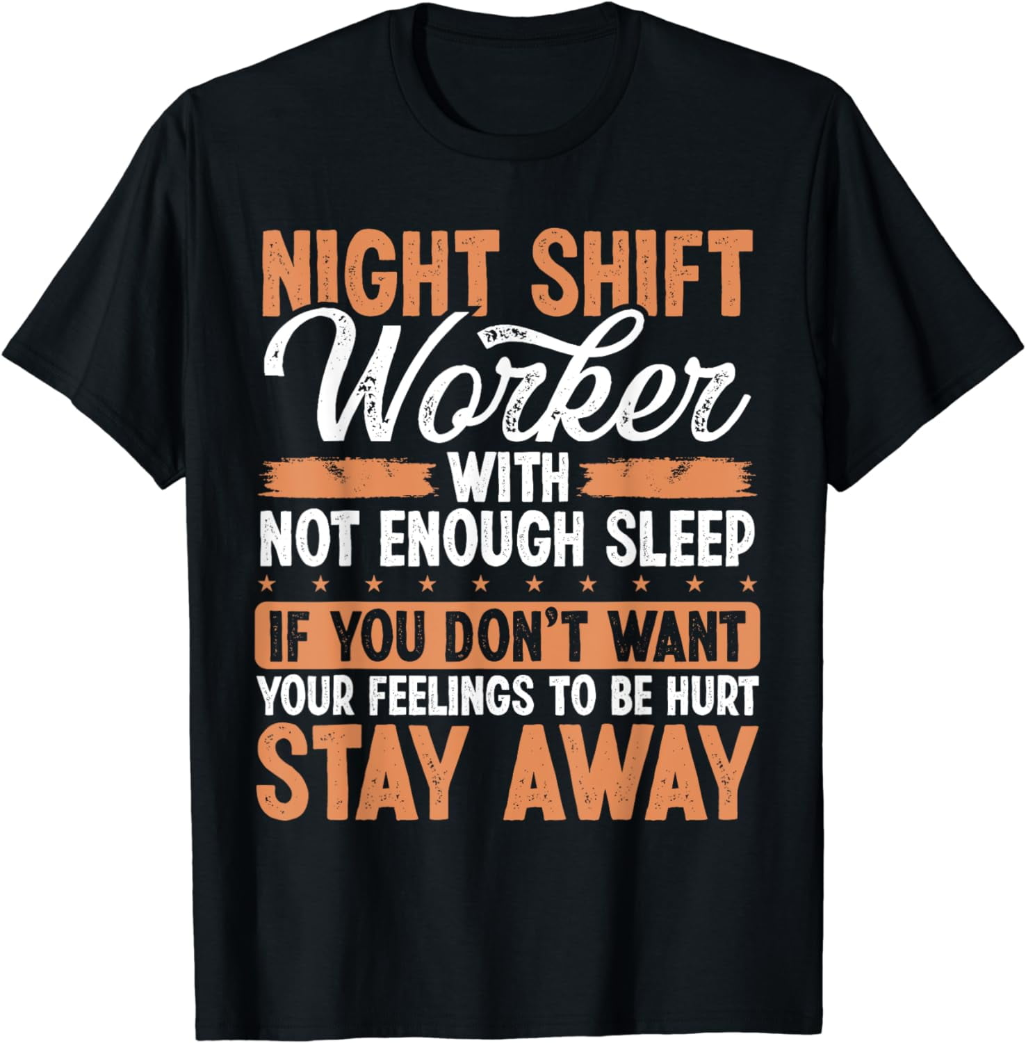 Humor NIght Shift Worker Overnight Factory Worker Funny T-Shirt ...