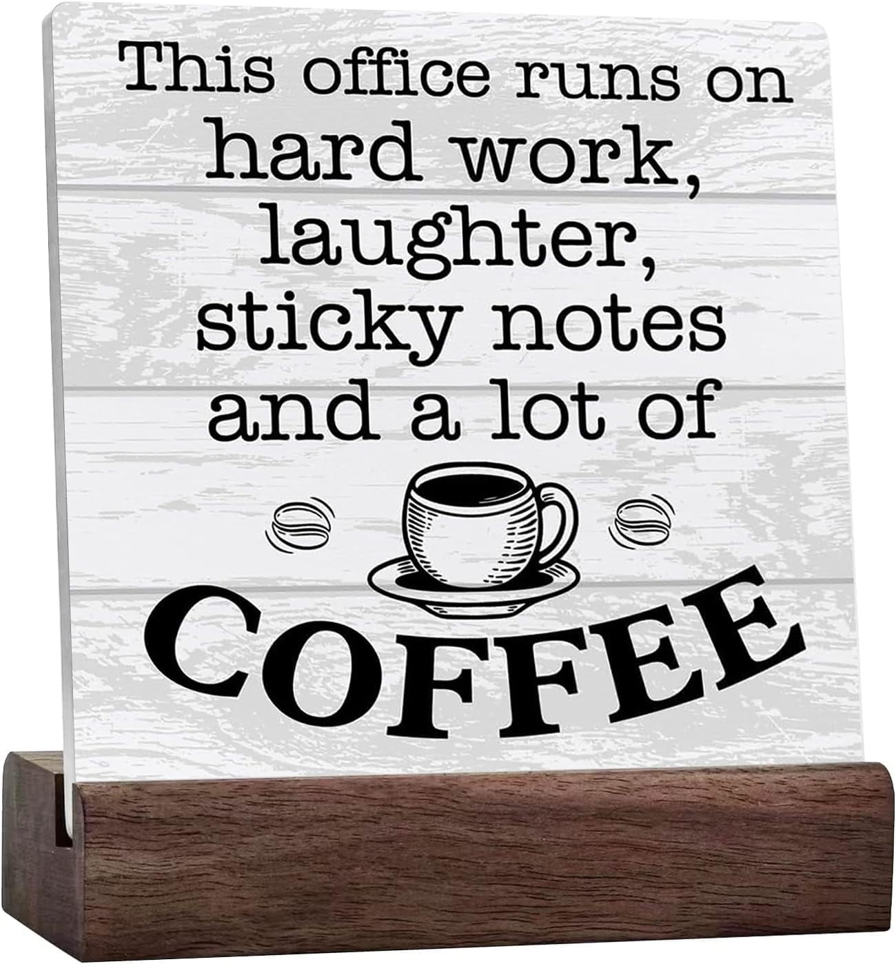 Humor Office Ceramic Table Sign Home Decor Office Quote Wood Sign Desk ...