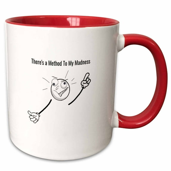 3drose, Humor Text and Stick Figure Being Mad, 15oz Two-tone Red Mug ...