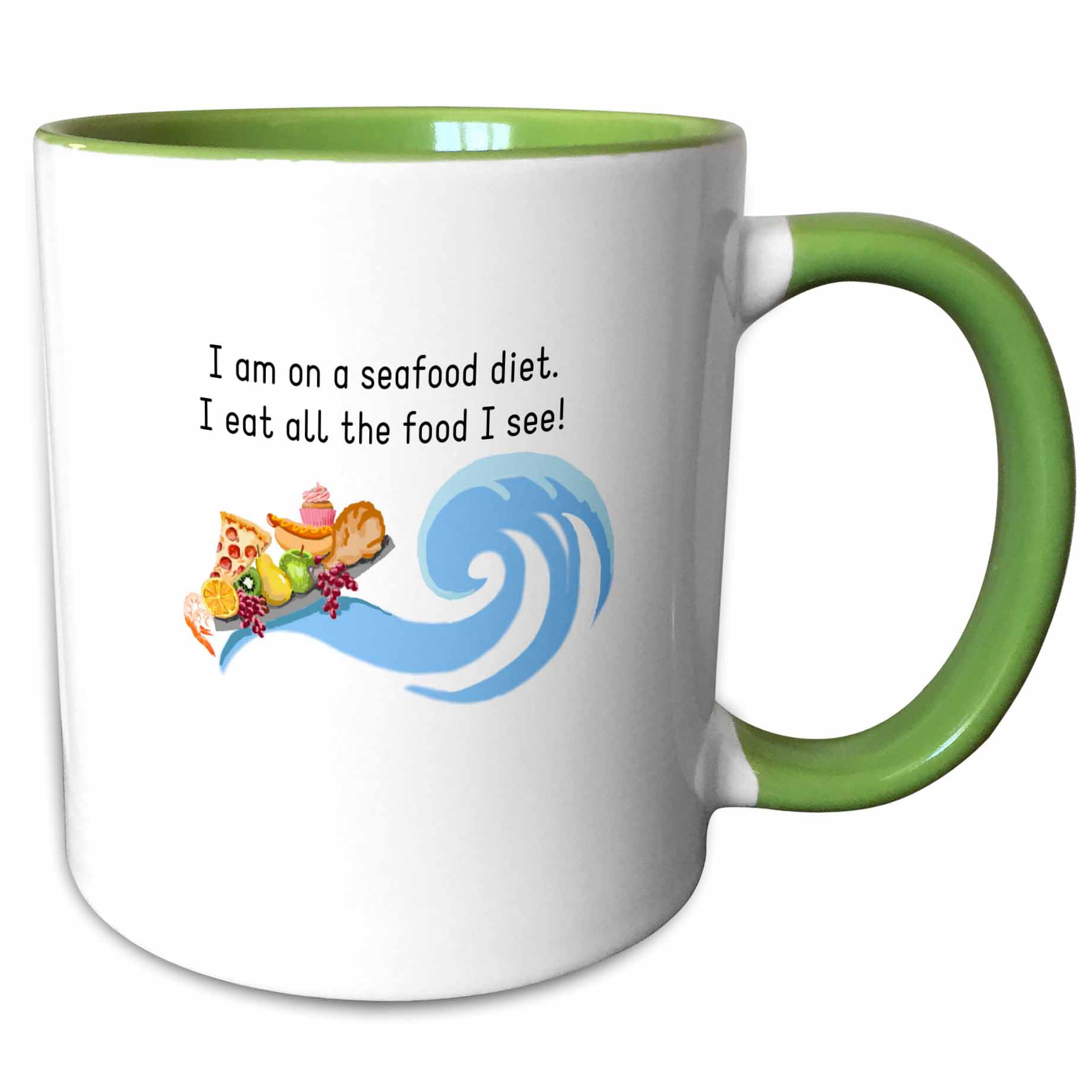 3drose, Humor Text Saying I Eat All the Food I See with Image of Food ...