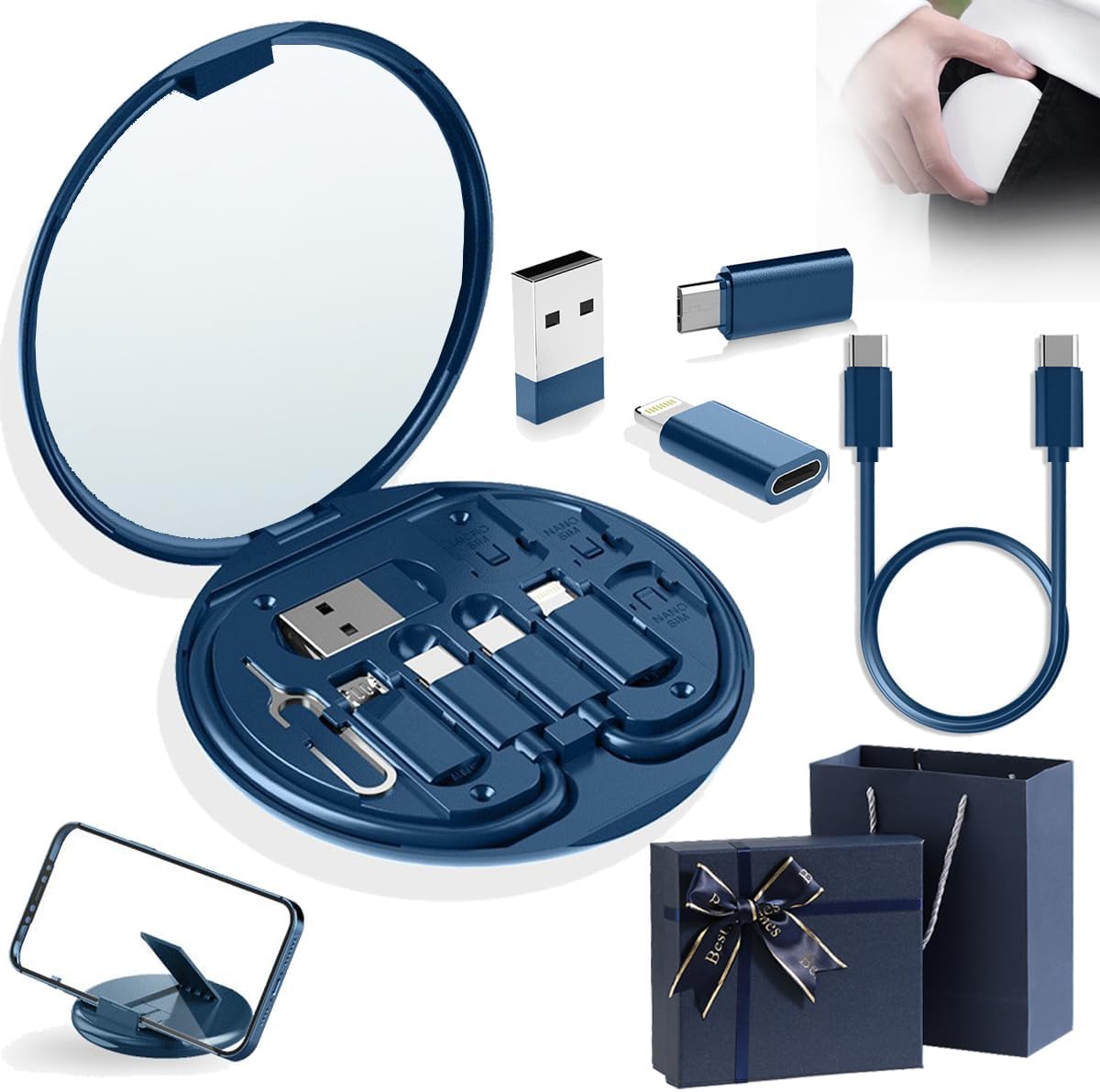 Humorous 9 in 1 Cable Case, 9 in 1 Cable Charger Case, Travel Cable ...