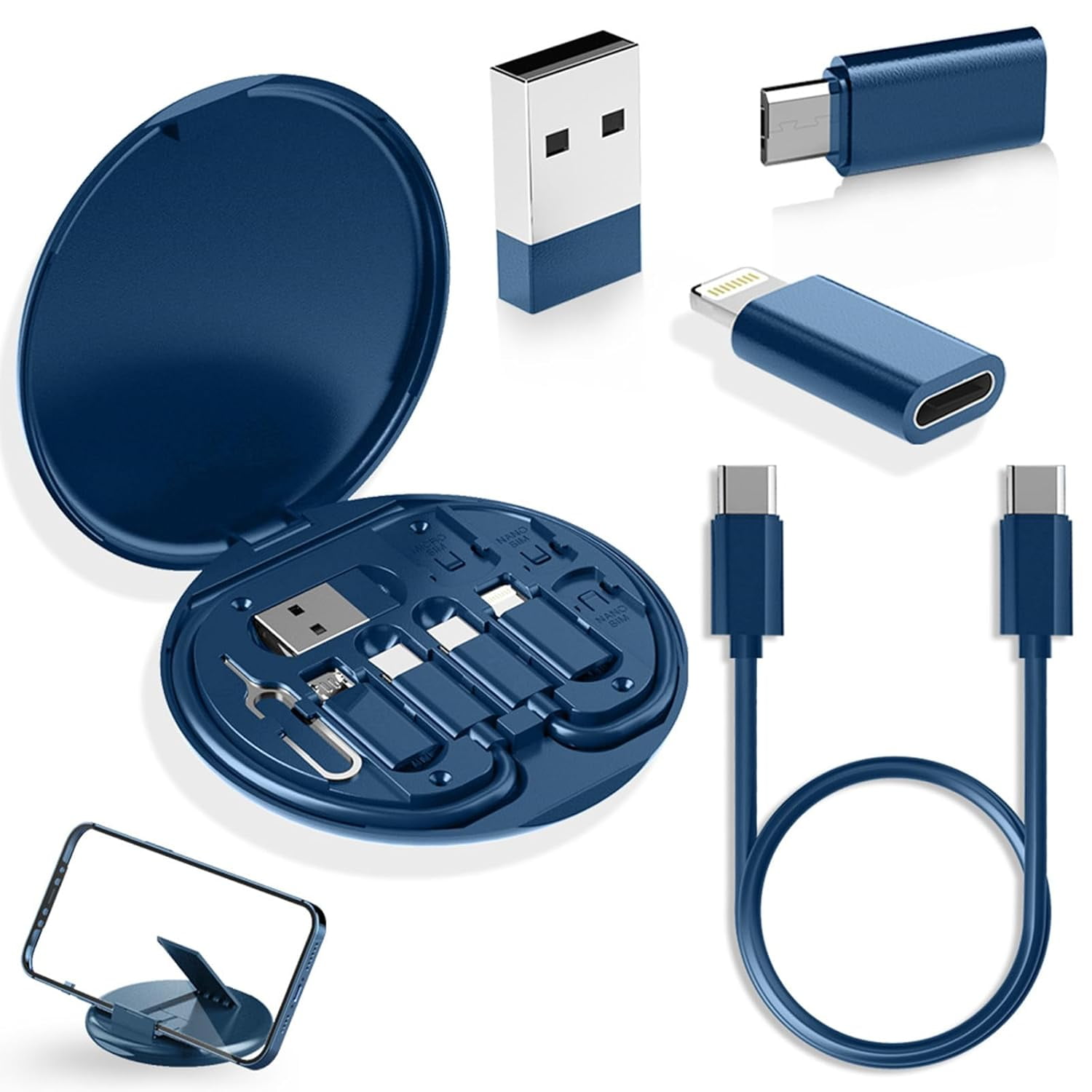 Humorous 9 in 1 Cable Case, 60w Fast Charge USB Type-C Micro Cable, 6 ...