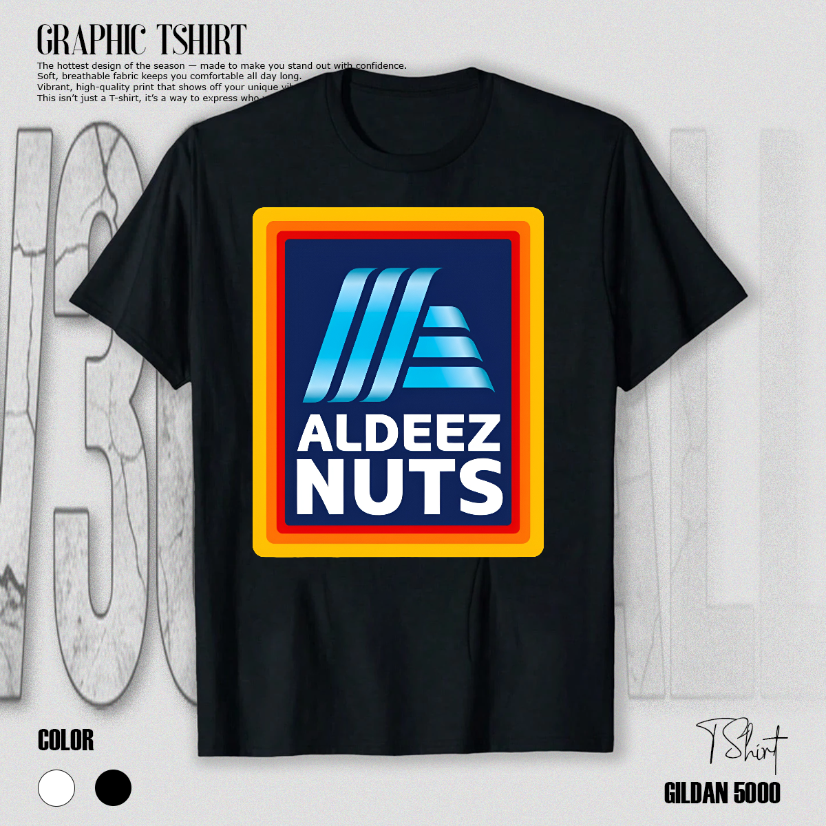Humorous Aldeez Nuts Vintage Retro Funny Casual Men Women Gift Unisex T ...