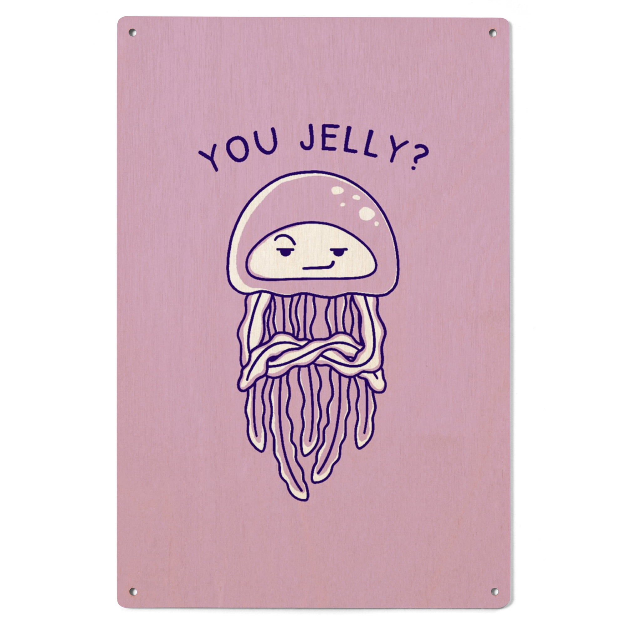 Humorous Animals Collection, Jellyfish, You Jelly, Contour Birch Wood ...