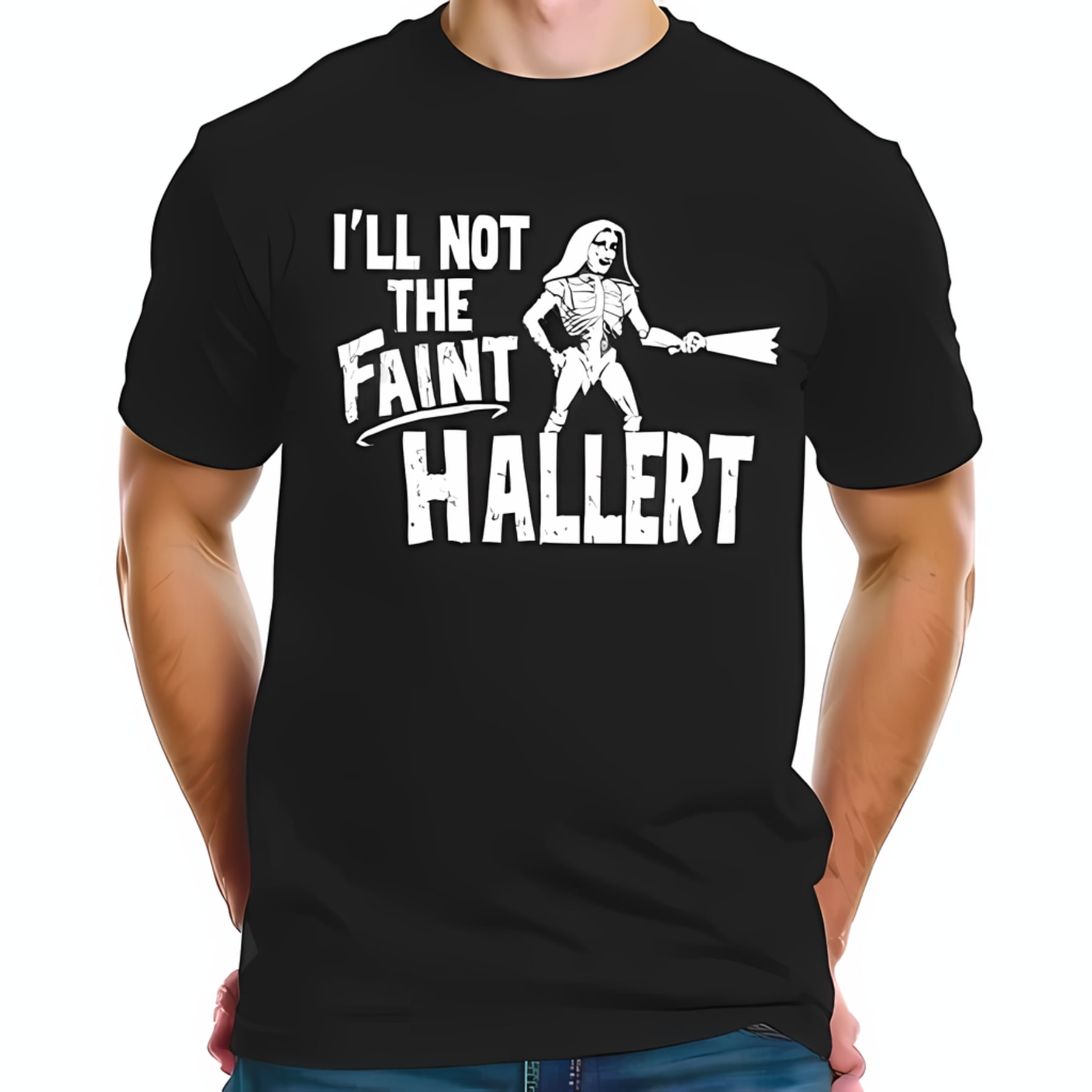 Humorous Black Cotton Short Sleeve T-Shirt with Skeletal Figure ...