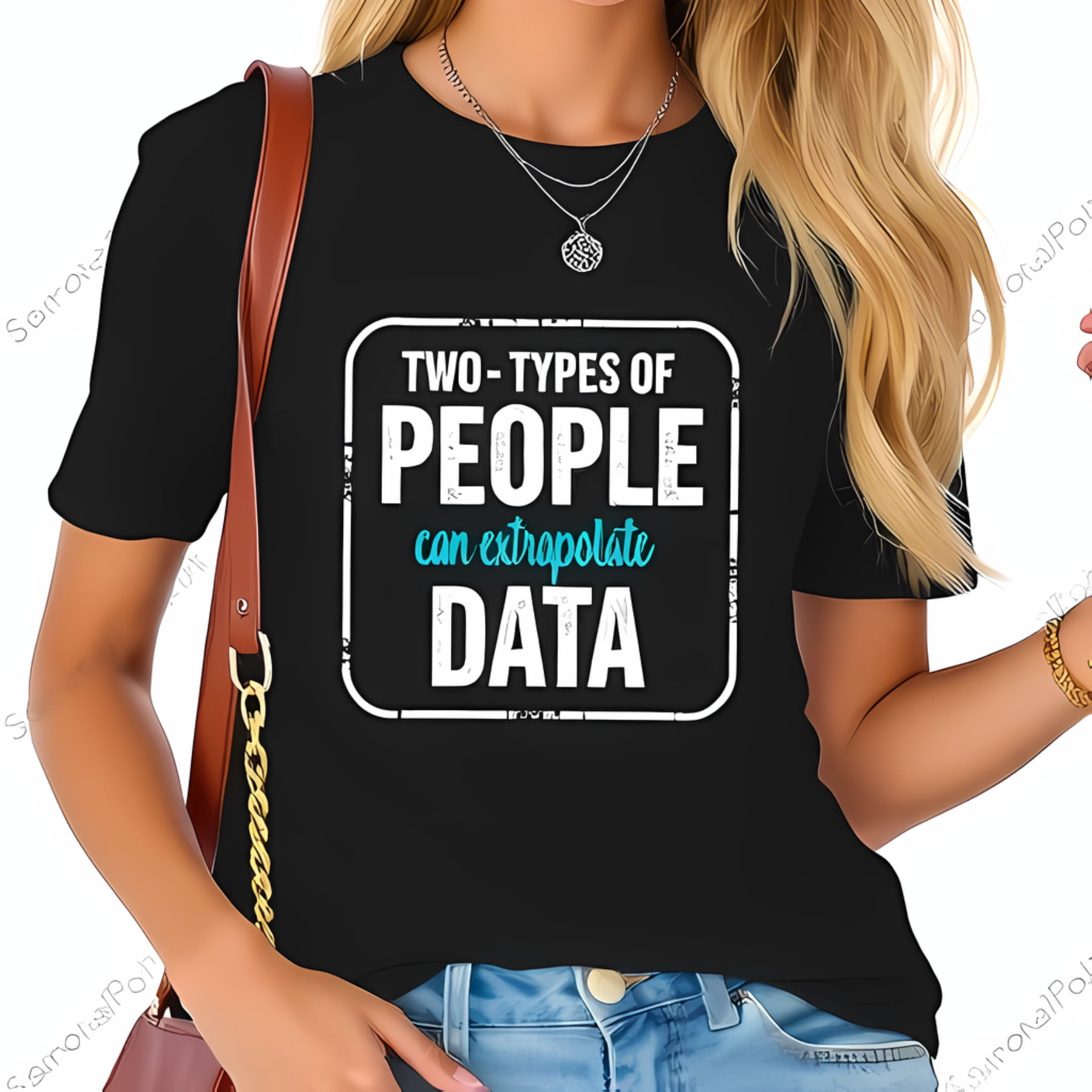 Humorous Cotton Short Sleeve T-Shirt - " TWO TYPES OF PEOPLE can ...