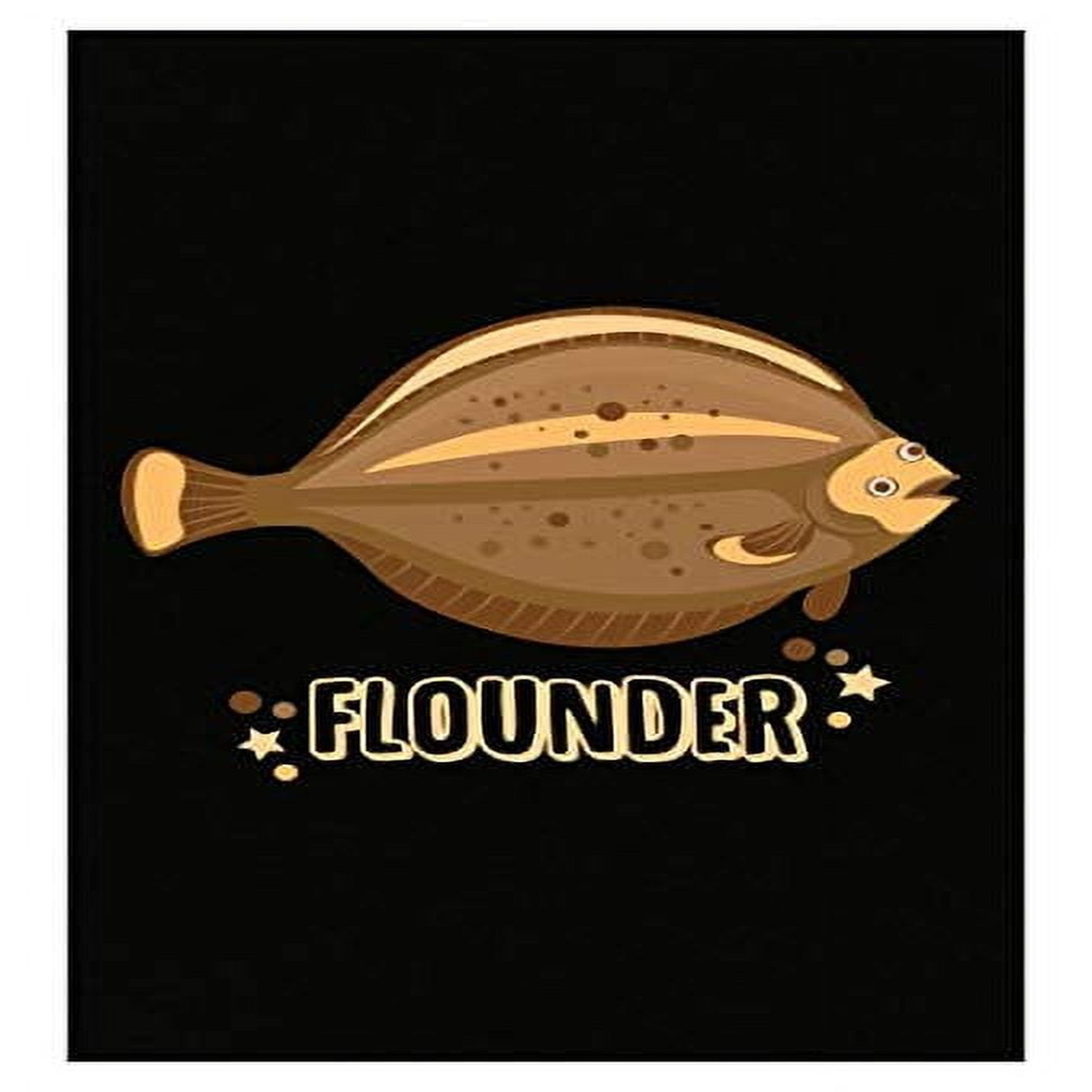 Humorous Flounder Poster - Wall Decor for Fishing Enthusiasts Gift ...