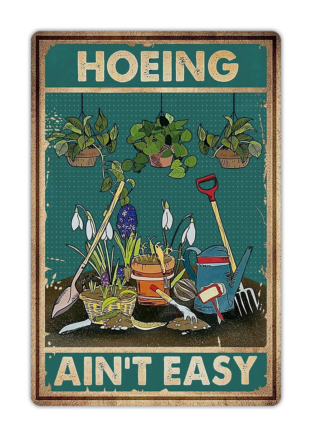 Humorous Garden Sign for Outdoor Decor, Funny Gardening Gift for Women ...