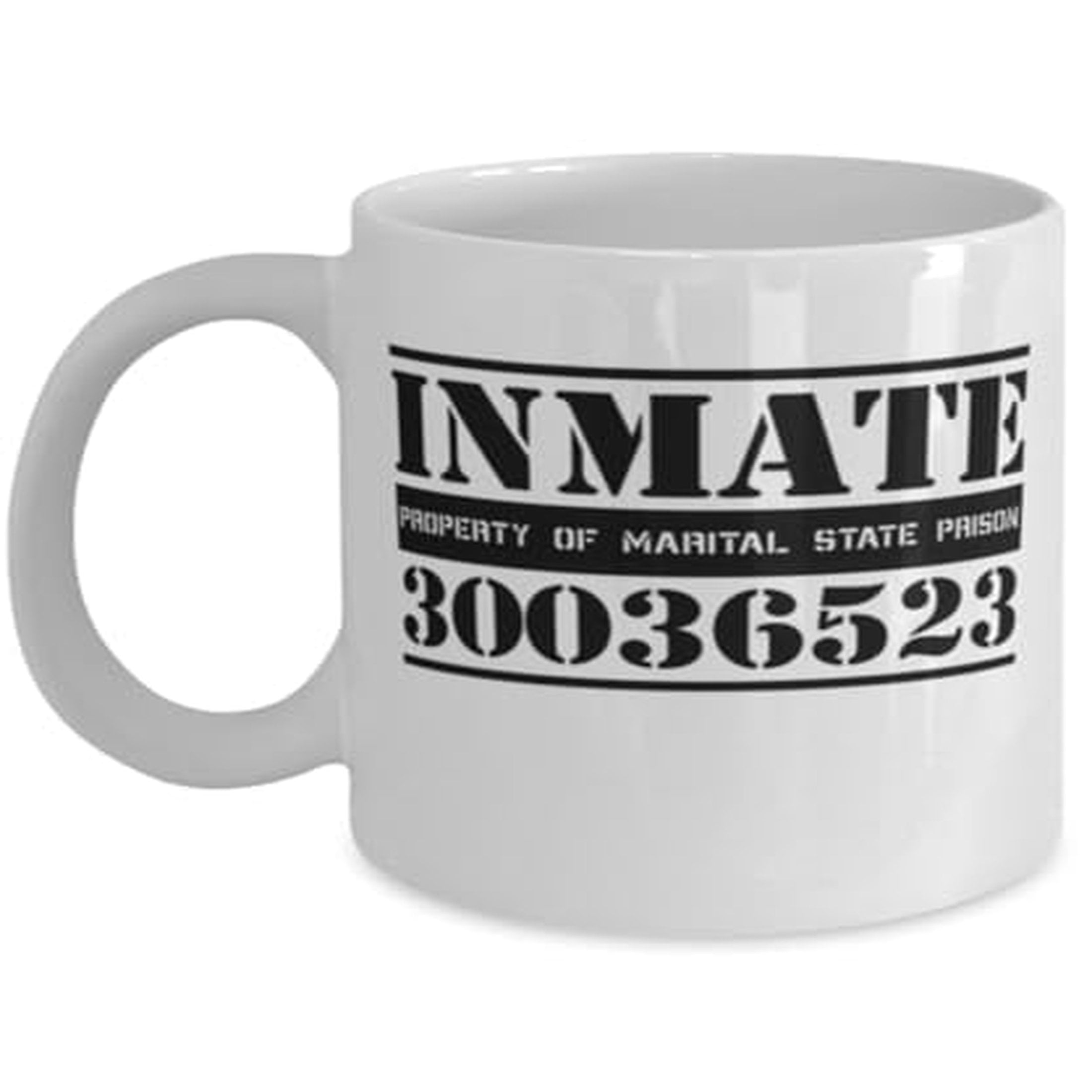 Inmate 11 oz Coffee Mug - Humorous Jail Gift White Ceramic - Walmart.com