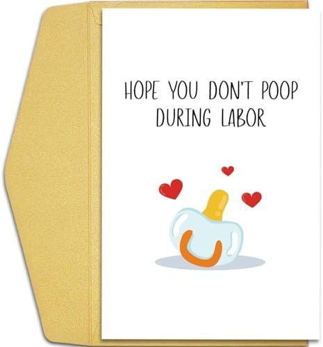 Humorous Labor Card – "Hope You Don’t Poop During Labor" Greeting Card ...