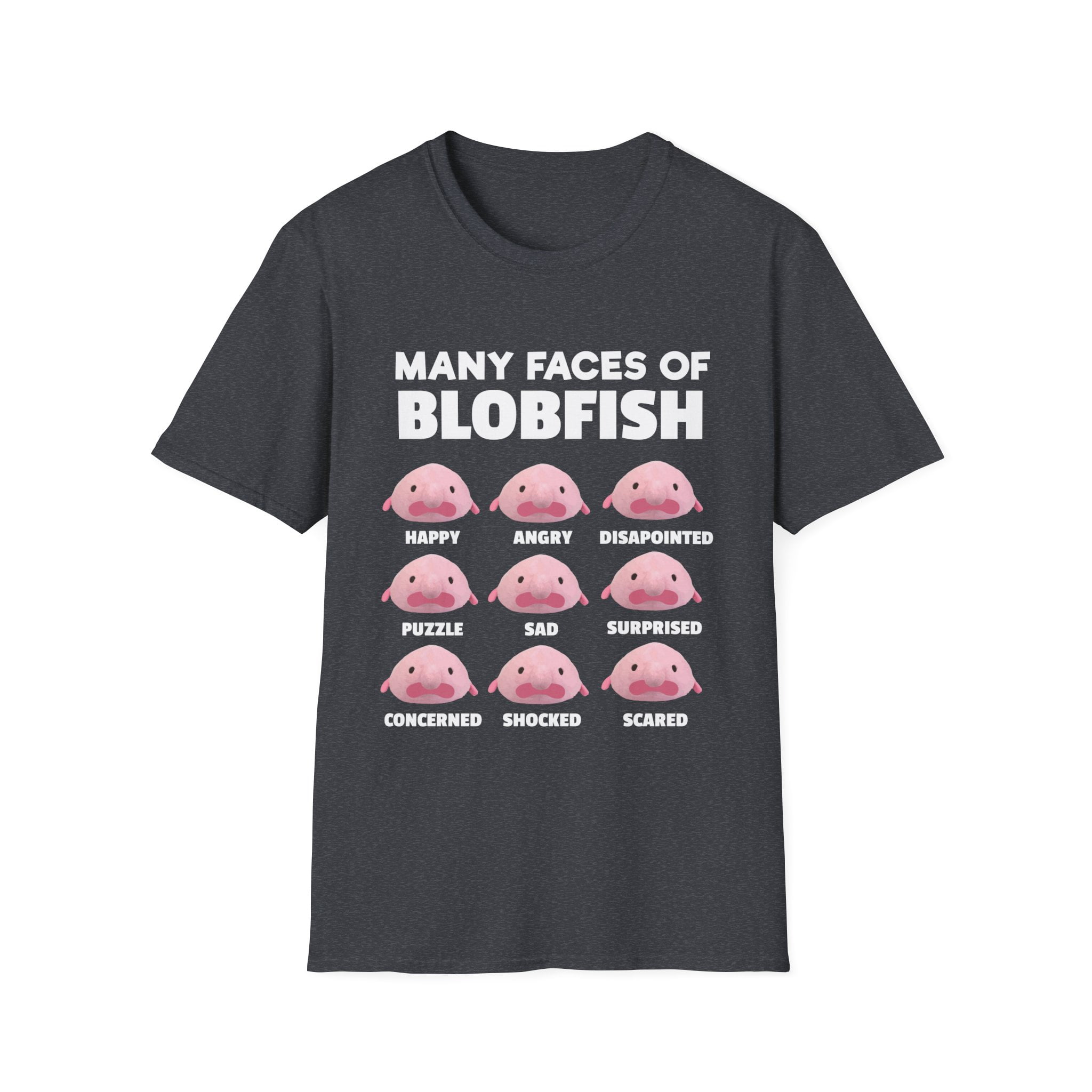 Humorous Many Faces Of Blobfish Graphic Men Women Funny Ugly Weird ...