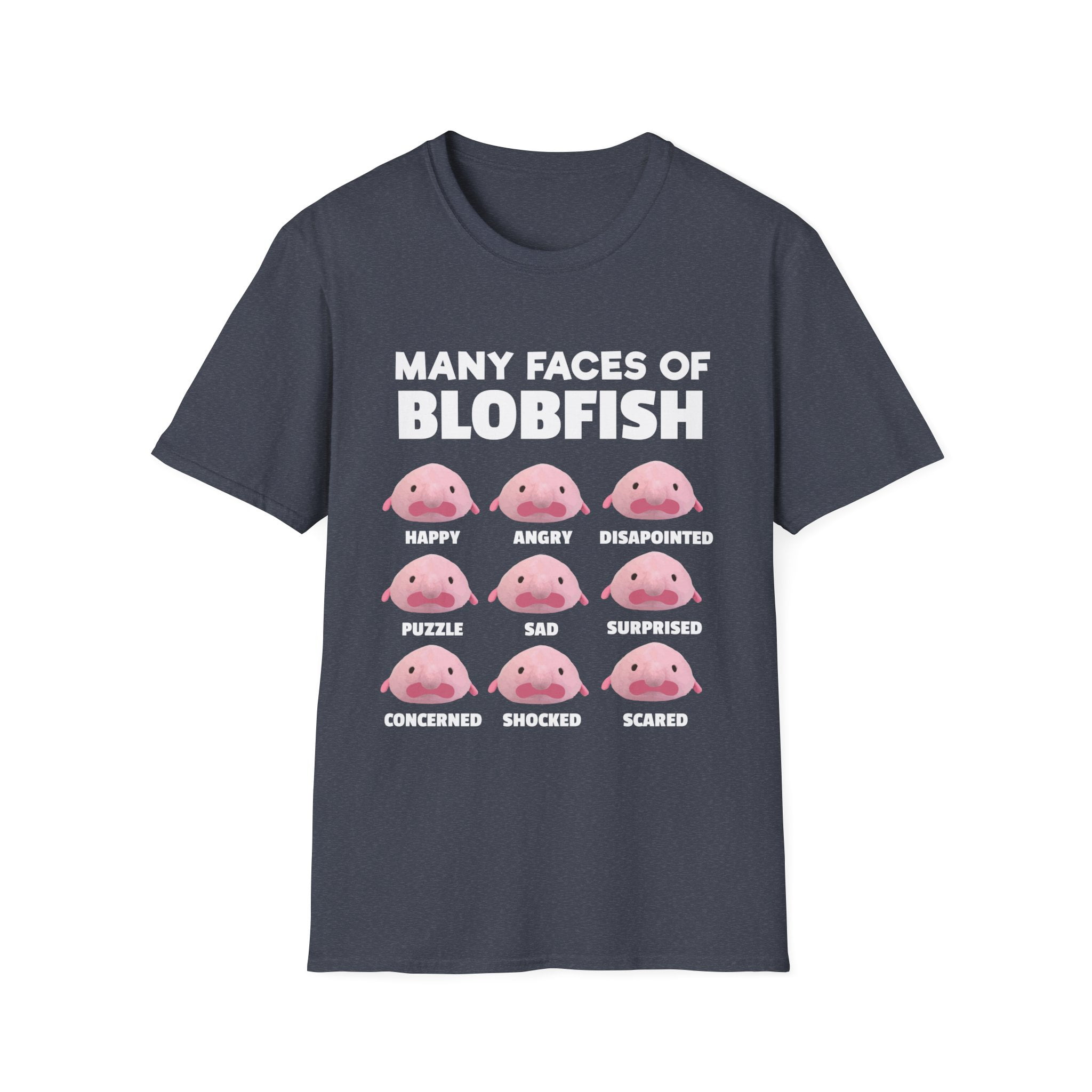 Humorous Many Faces Of Blobfish Graphic Men Women Funny Ugly Weird ...