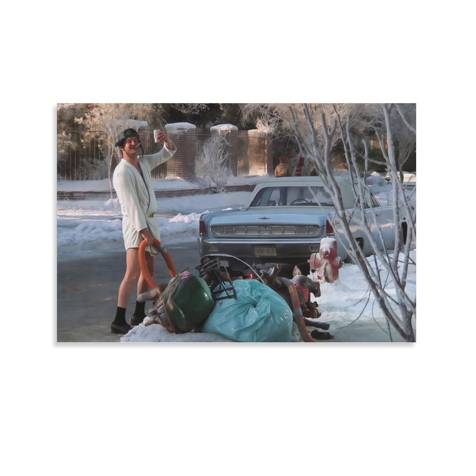 Humorous Movie Cousin Eddie Poster（2） Men's Bathroom Wall Decor Canvas ...