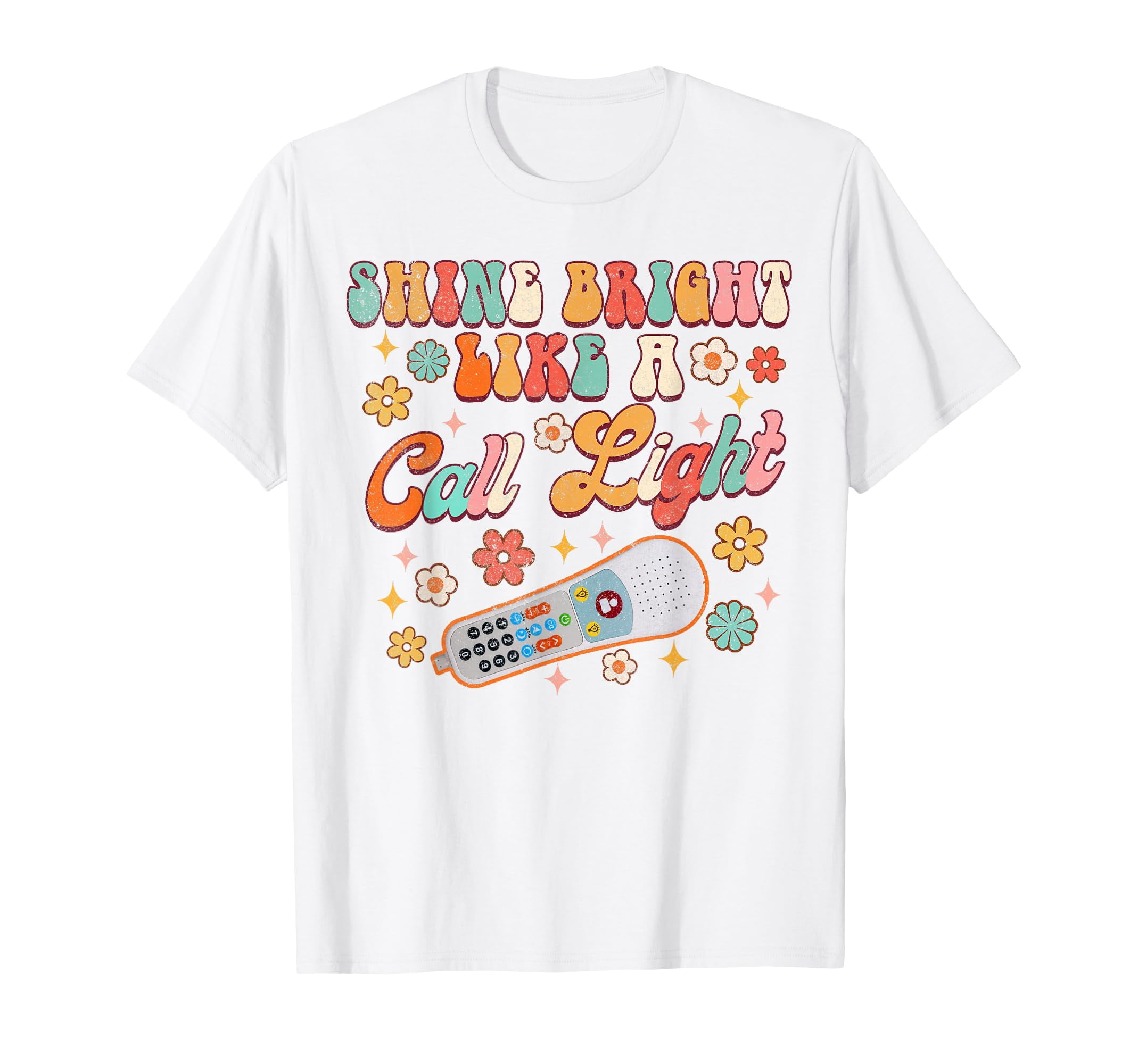 Humorous Nurse Call Light Graphic T-Shirt for ER ICU Nursing Staff ...