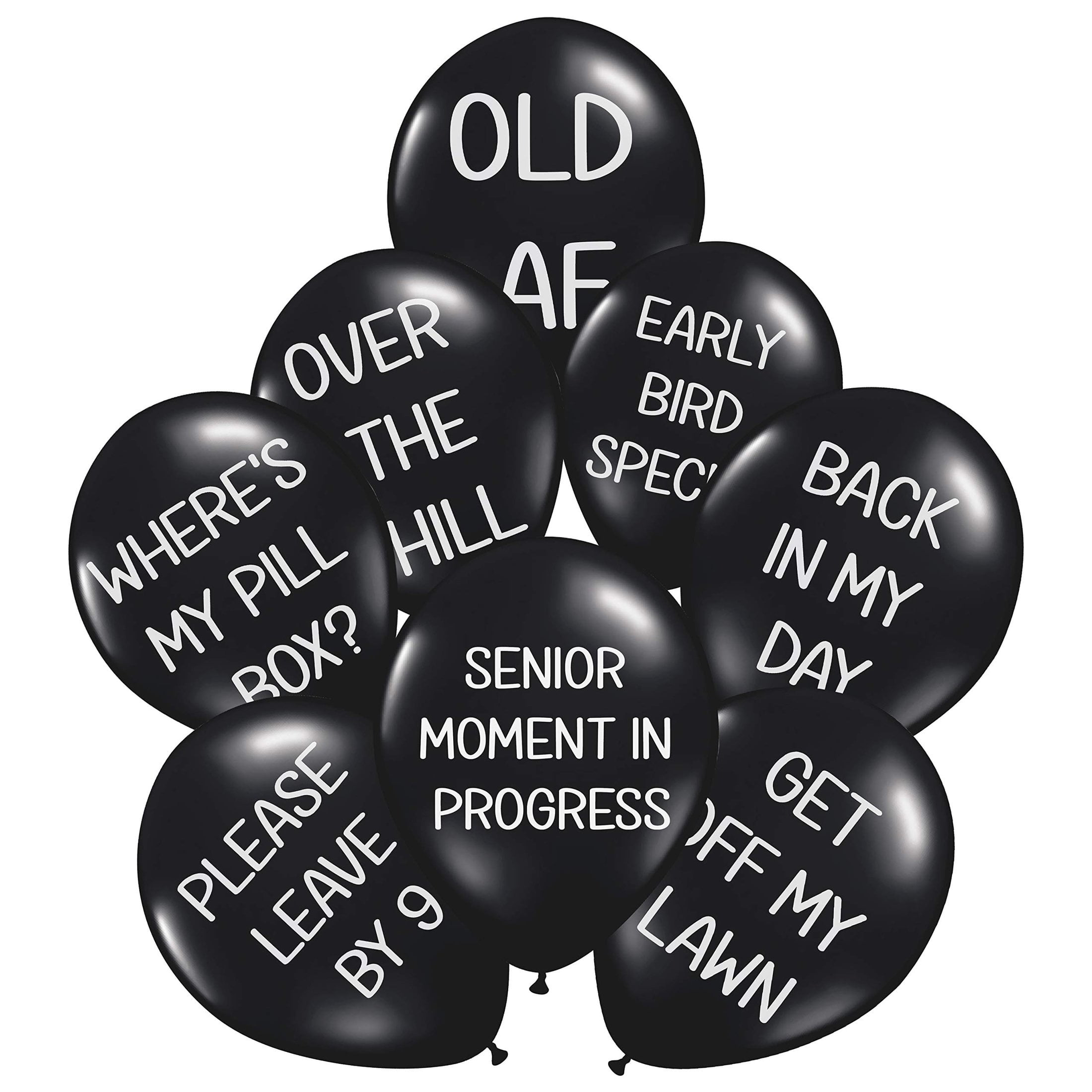 Humorous Party Balloons Set for Adult Birthdays - 8 Unique Designs with ...
