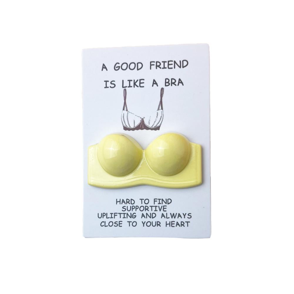 Humorous Pocket Hug For Women Friendship, Funny Bra Greeting Card Mini ...