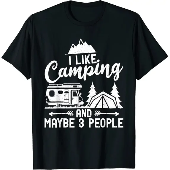 Humorous RV Camping Nature Graphic for Men Women Short Sleeve T-Shirt ...