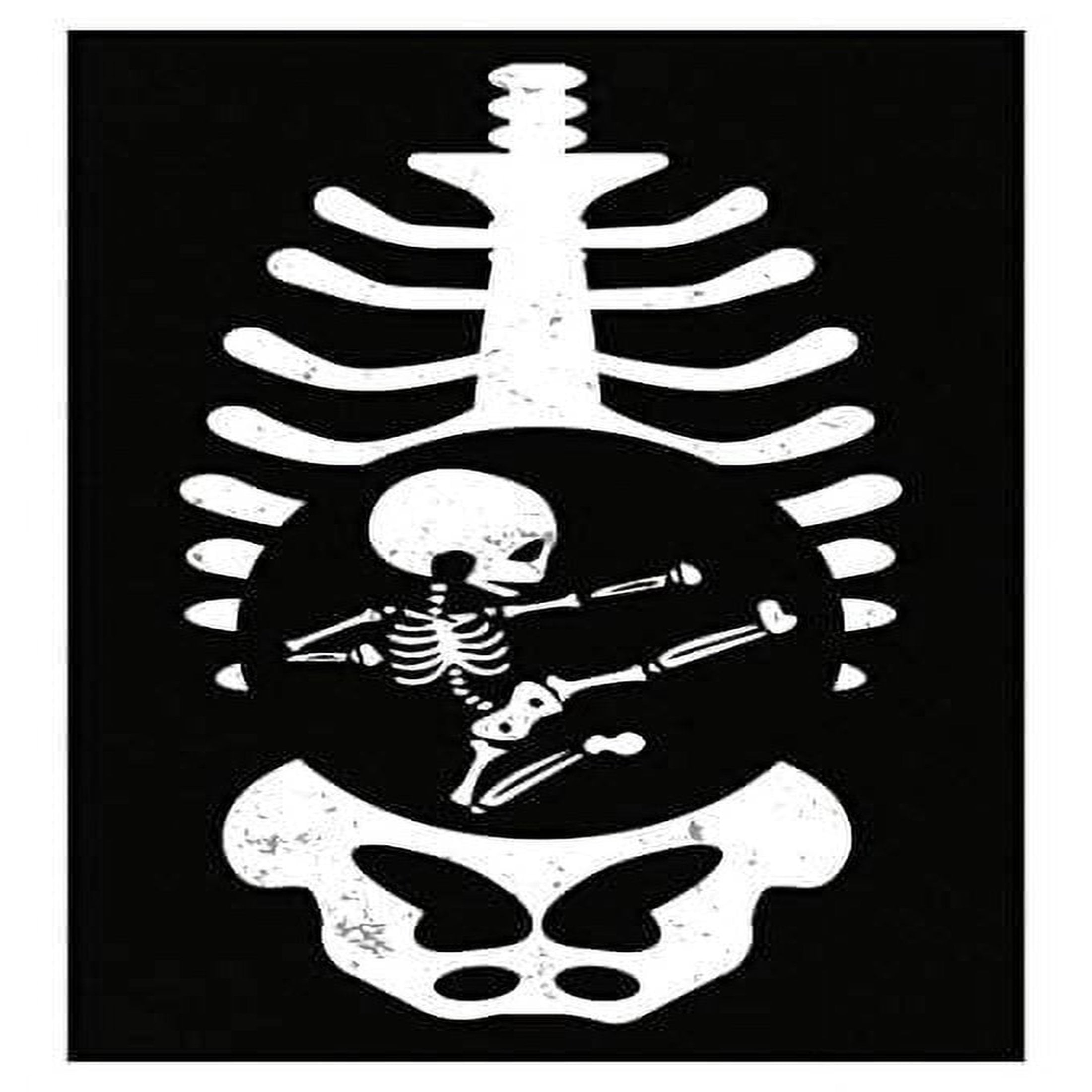 Humorous Skeleton Pregnancy Poster - Funny Movement Baby Art for ...