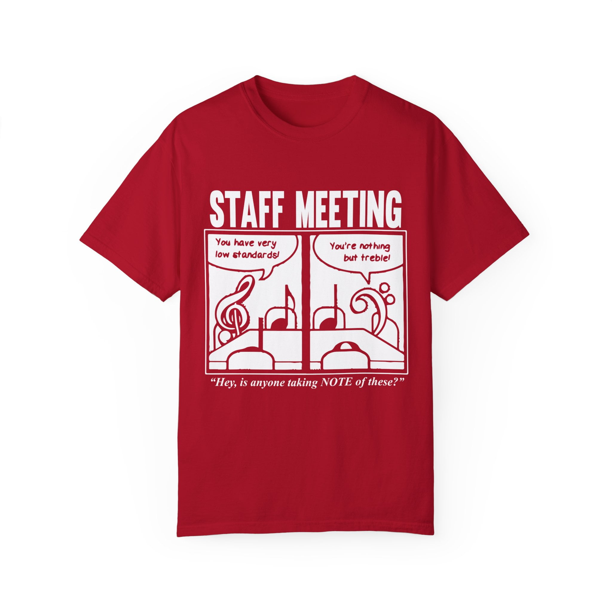 Humorous Staff Meeting Musicians Graphic Pun Hilarious Talking Music ...