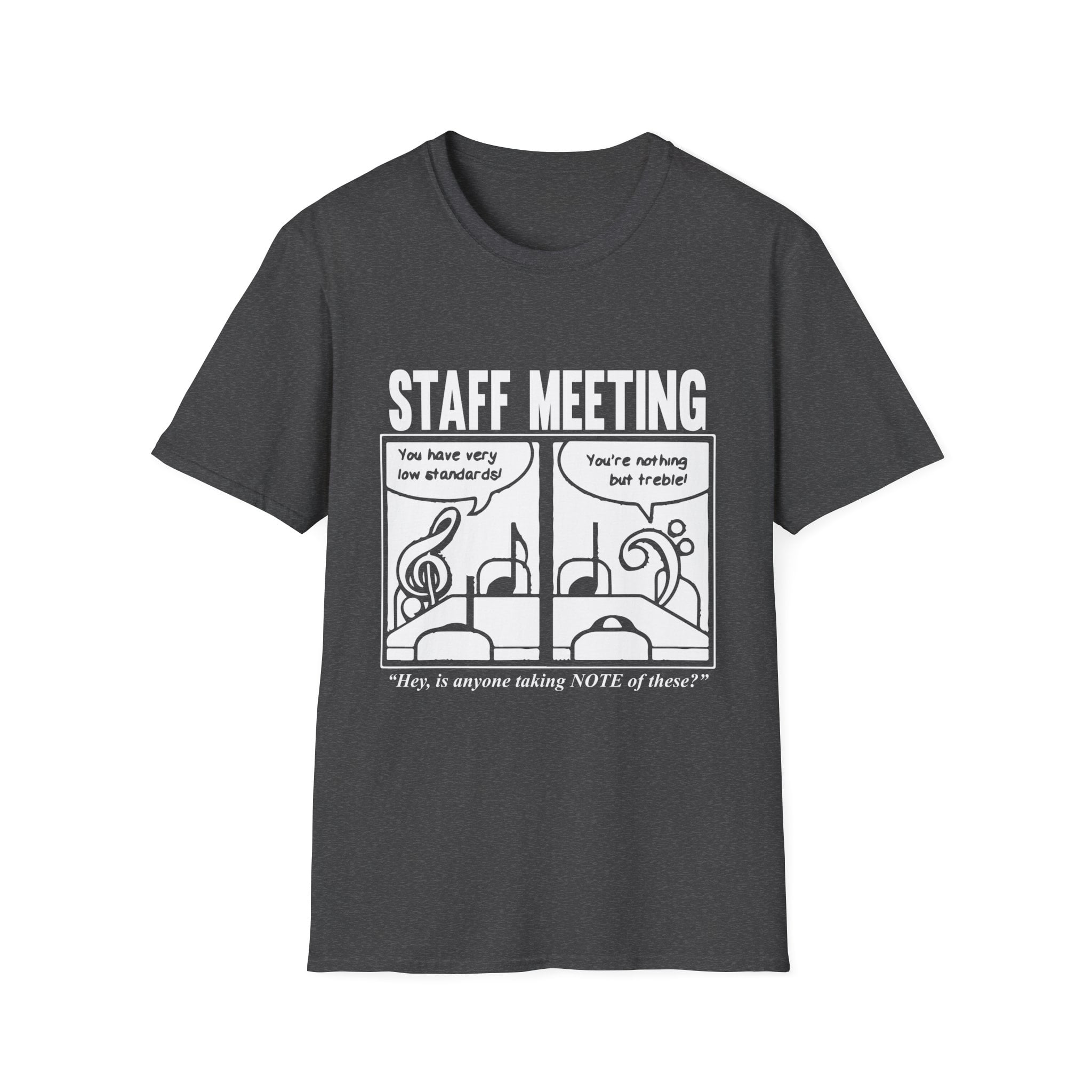 Humorous Staff Meeting Musicians Graphic Pun Hilarious Talking Music ...