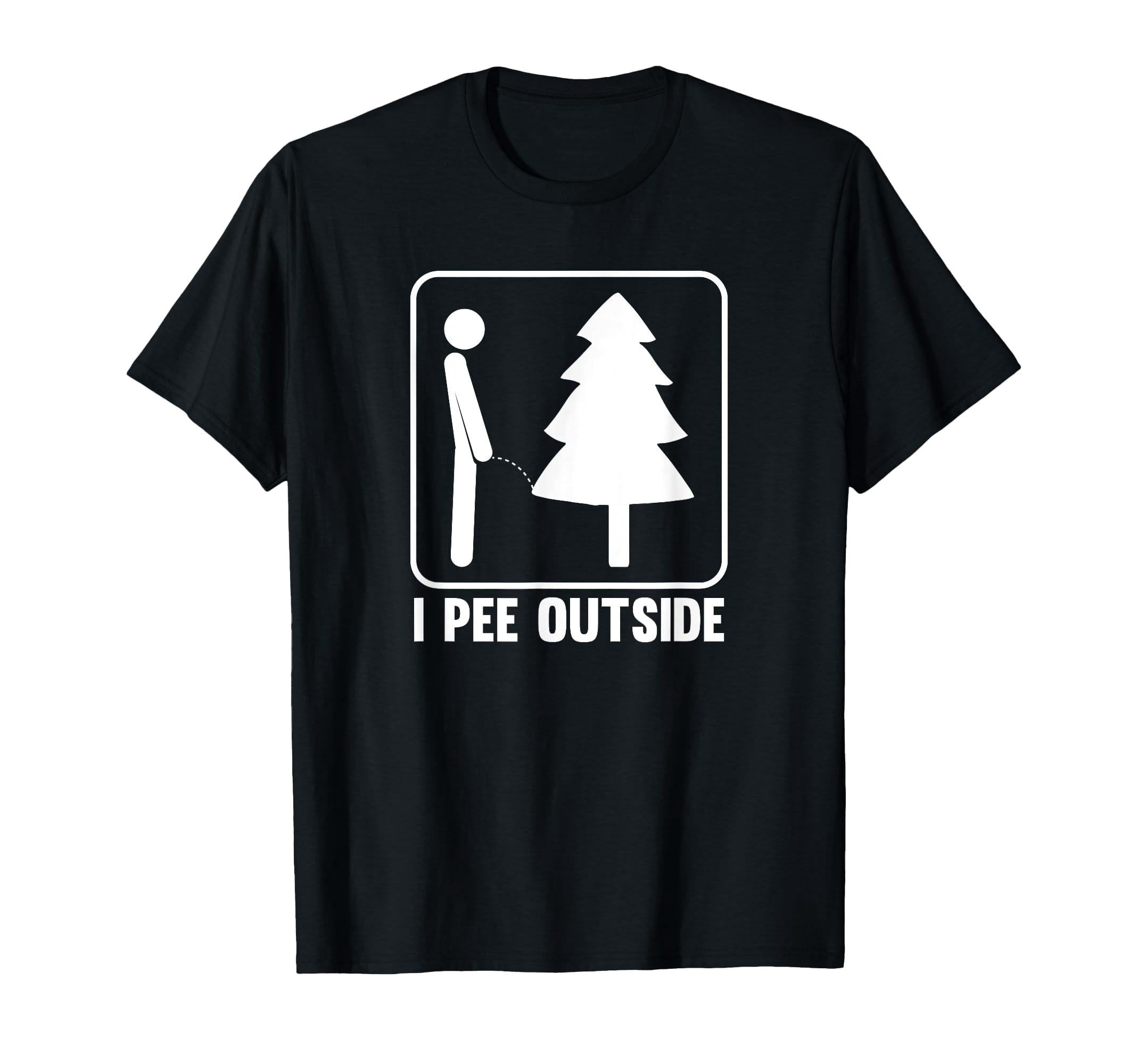 Humorous Stick Figure Outdoor Activities T-Shirt for Camping ...