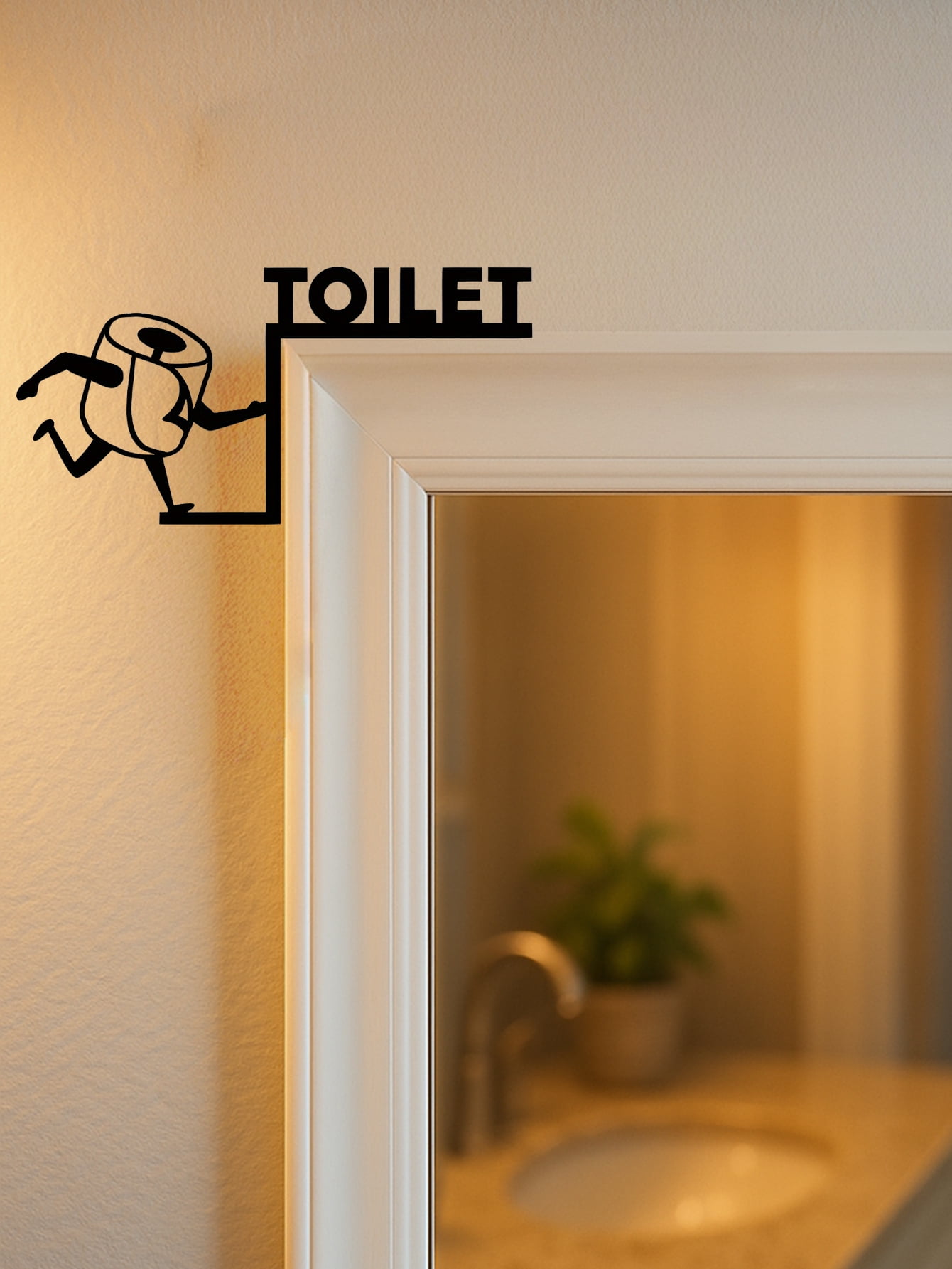 Humorous Toilet Paper Metal Sign – Over-The-Door Bathroom Decor, Unique ...