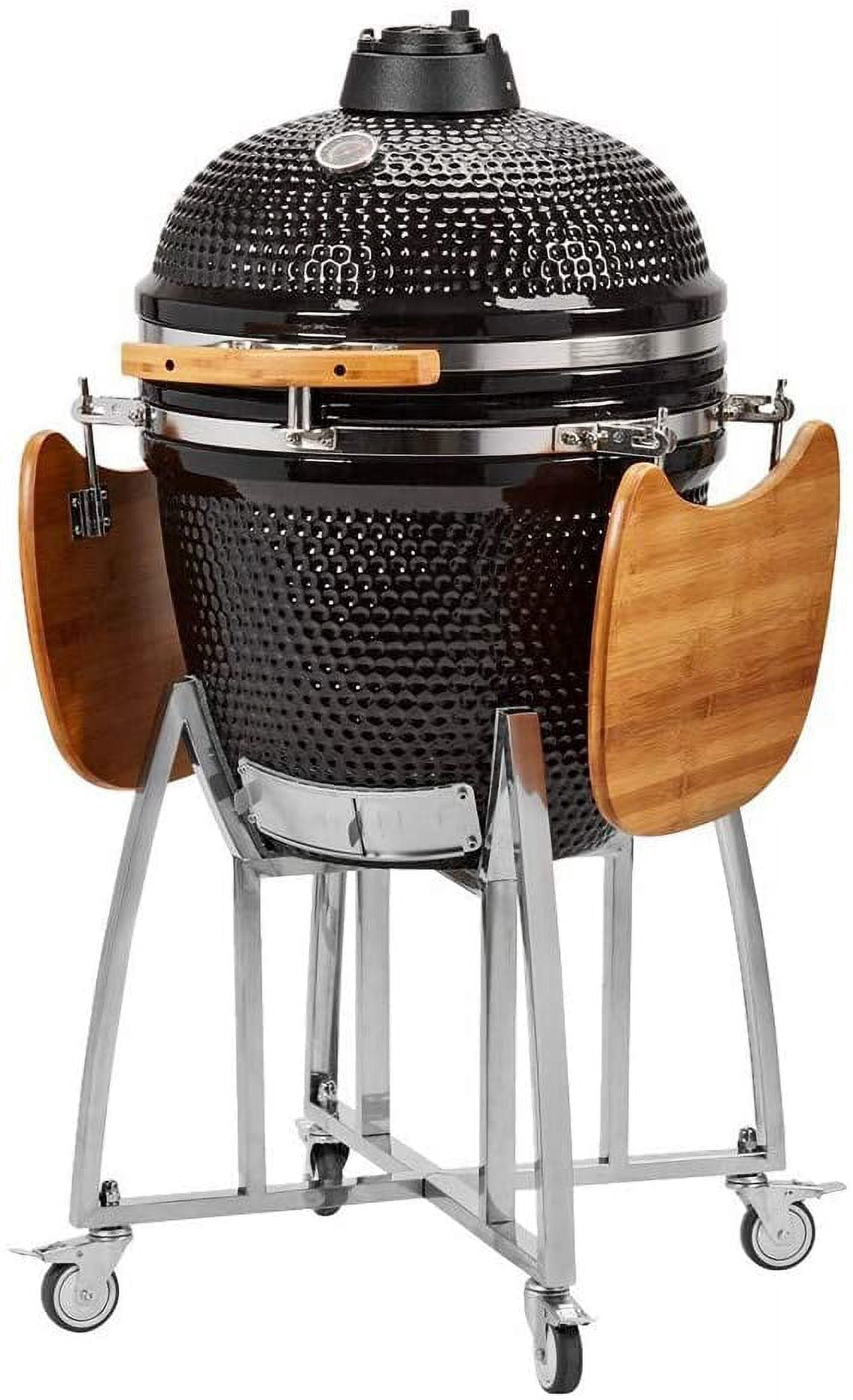 Humos Ceramic Kamado Charcoal Grill, BBQ & Smoker Egg Versatil Outdoor ...