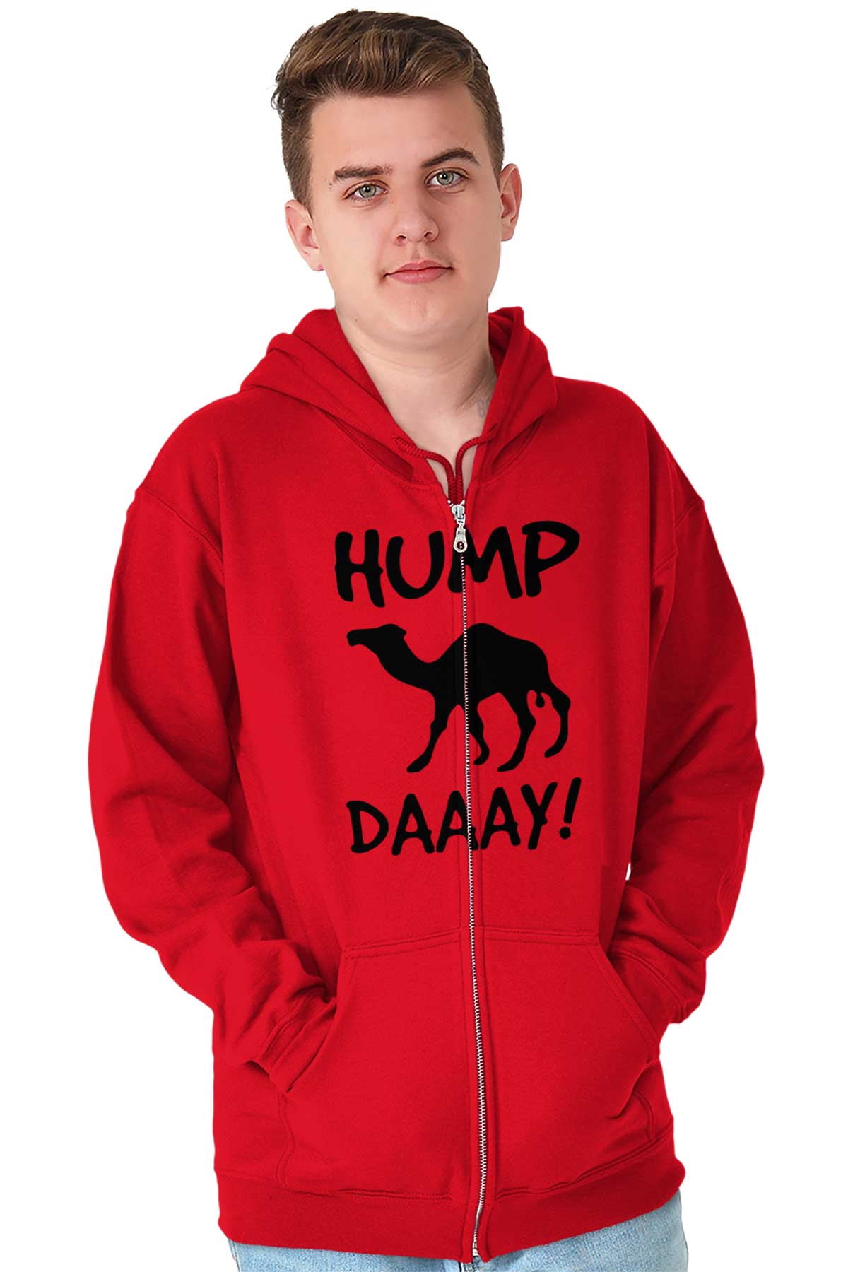 Hump Day Camel Wednesday Weekday Zip Up Hoodie Men's Women's Brisco ...