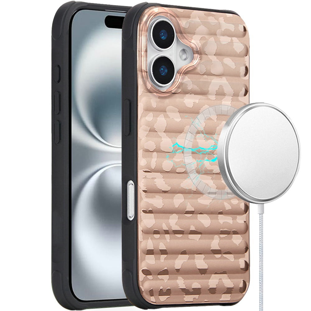 Hump Series MagSafe Case for iPhone 16 - Leopard Rose Gold - Walmart.com