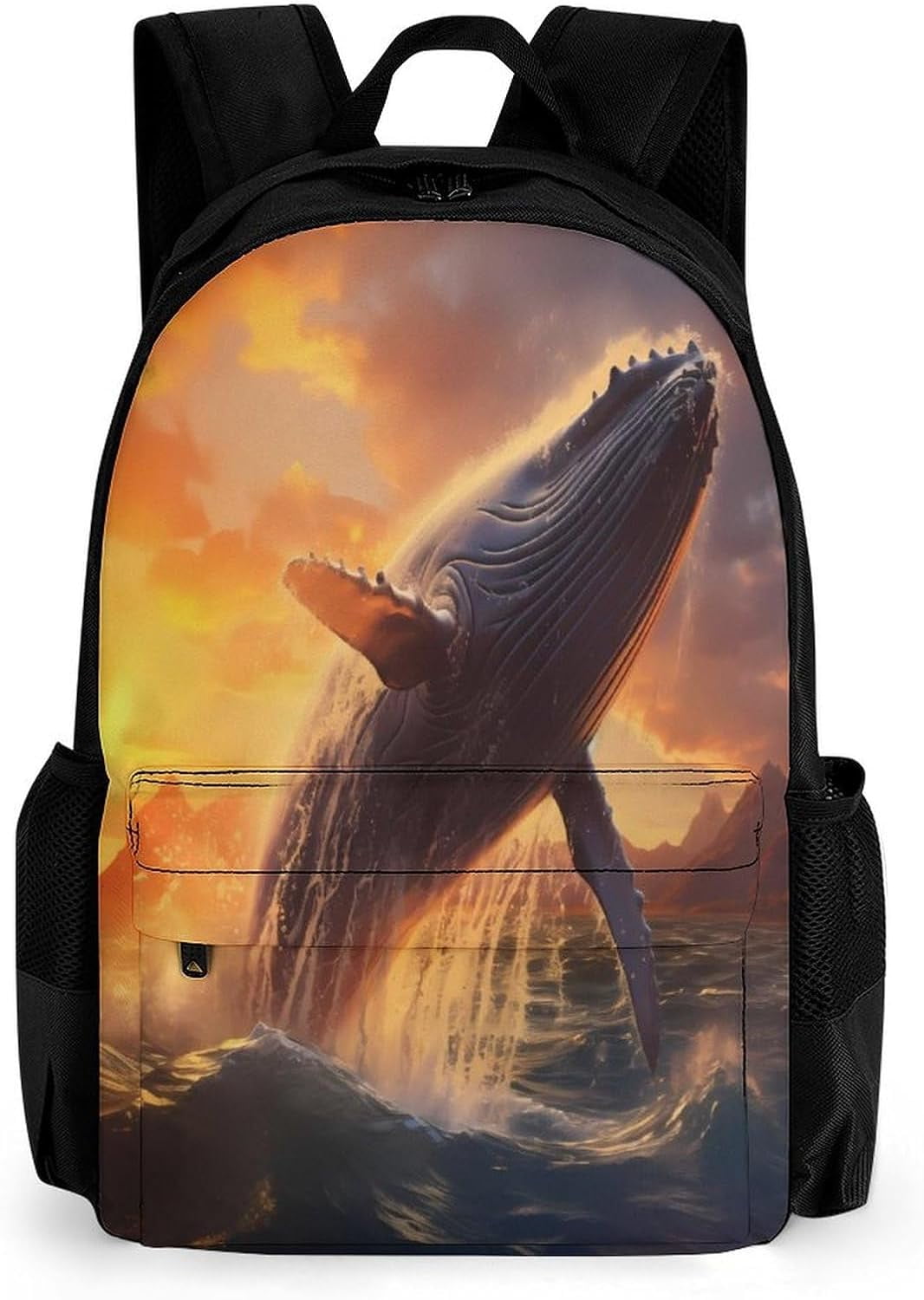 Humpback Whale Laptop Backpacks 16 Inch Travel Shoulder Bag ...
