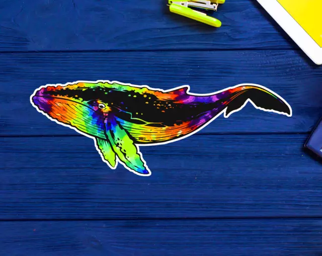 Humpback Whale Sticker Decal Sticker To Indoor Outdoor Laptop Hump Back ...