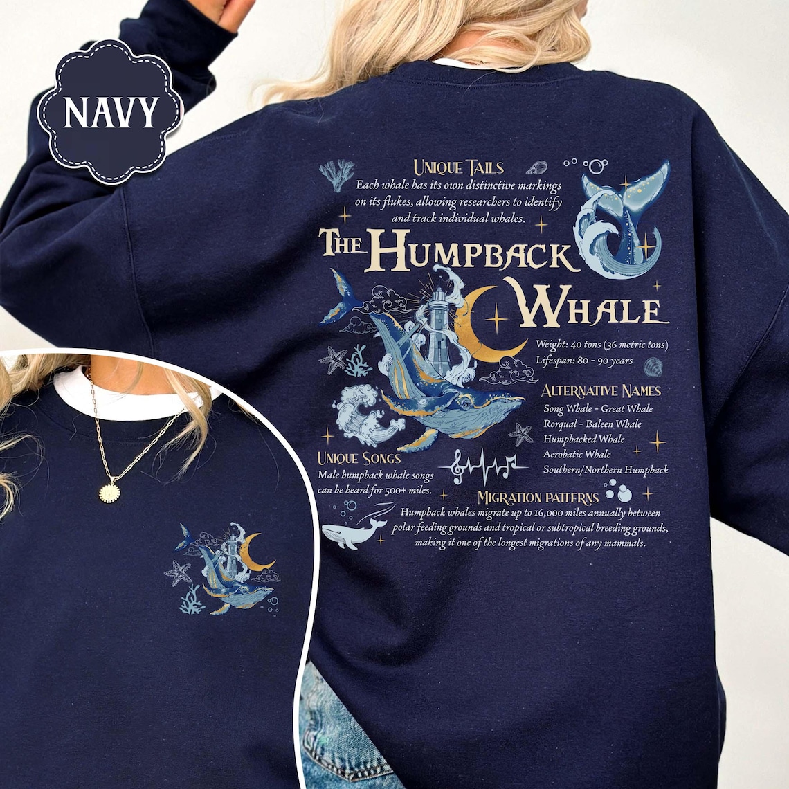 Humpback Whale Sweatshirt, Marine Biologist Whale Shirt, Unique ...