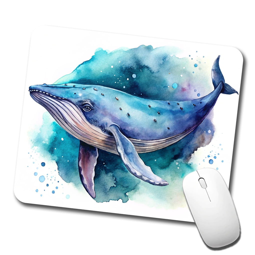 Humpback Whale Watercolor Mouse Pad Low Profile Gaming Mat - Walmart.com