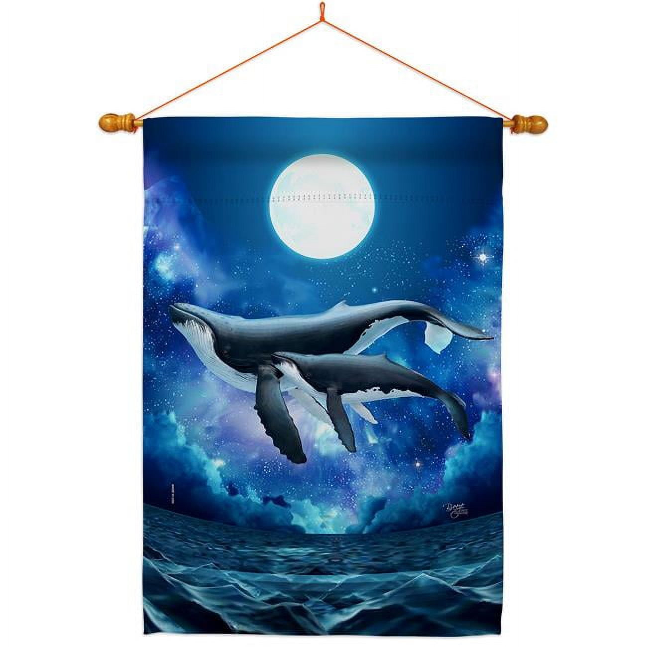 Humpback Whales Animals Sea Creature 28 x 40 in. Double-Sided ...