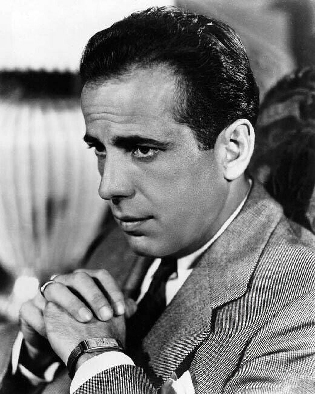 Humphrey Bogart looks dapper in suit and tie portrait in profile 8x10 ...