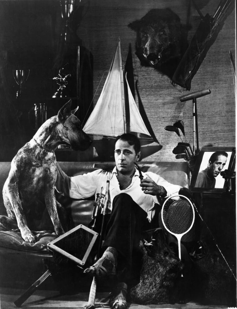 Humphrey Bogart with Dog Photo Print (24 x 30) - Walmart.com