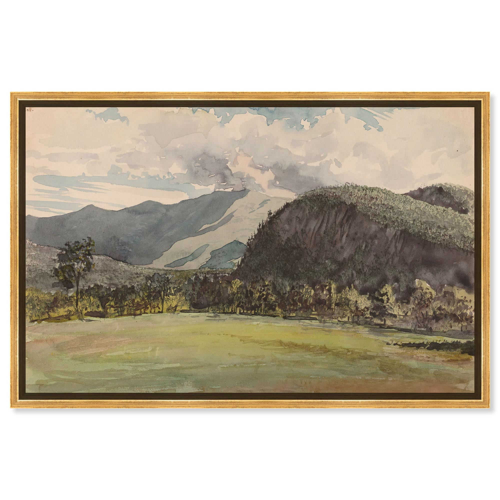 Humphrey Ledge 1860 Canvas Classic Landscape Art by Art Remedy, Gold ...