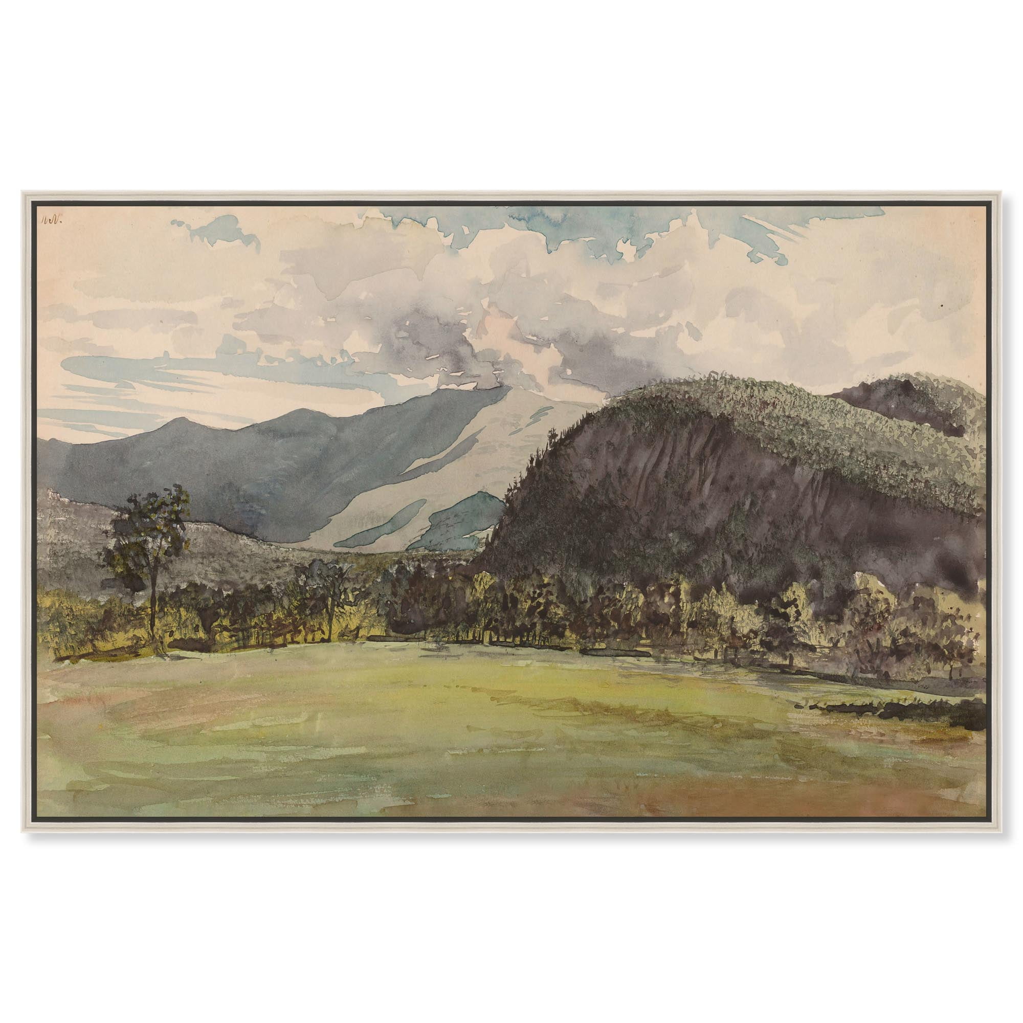 Humphrey Ledge 1860 Canvas Classic Landscape Art by Art Remedy, Silver ...