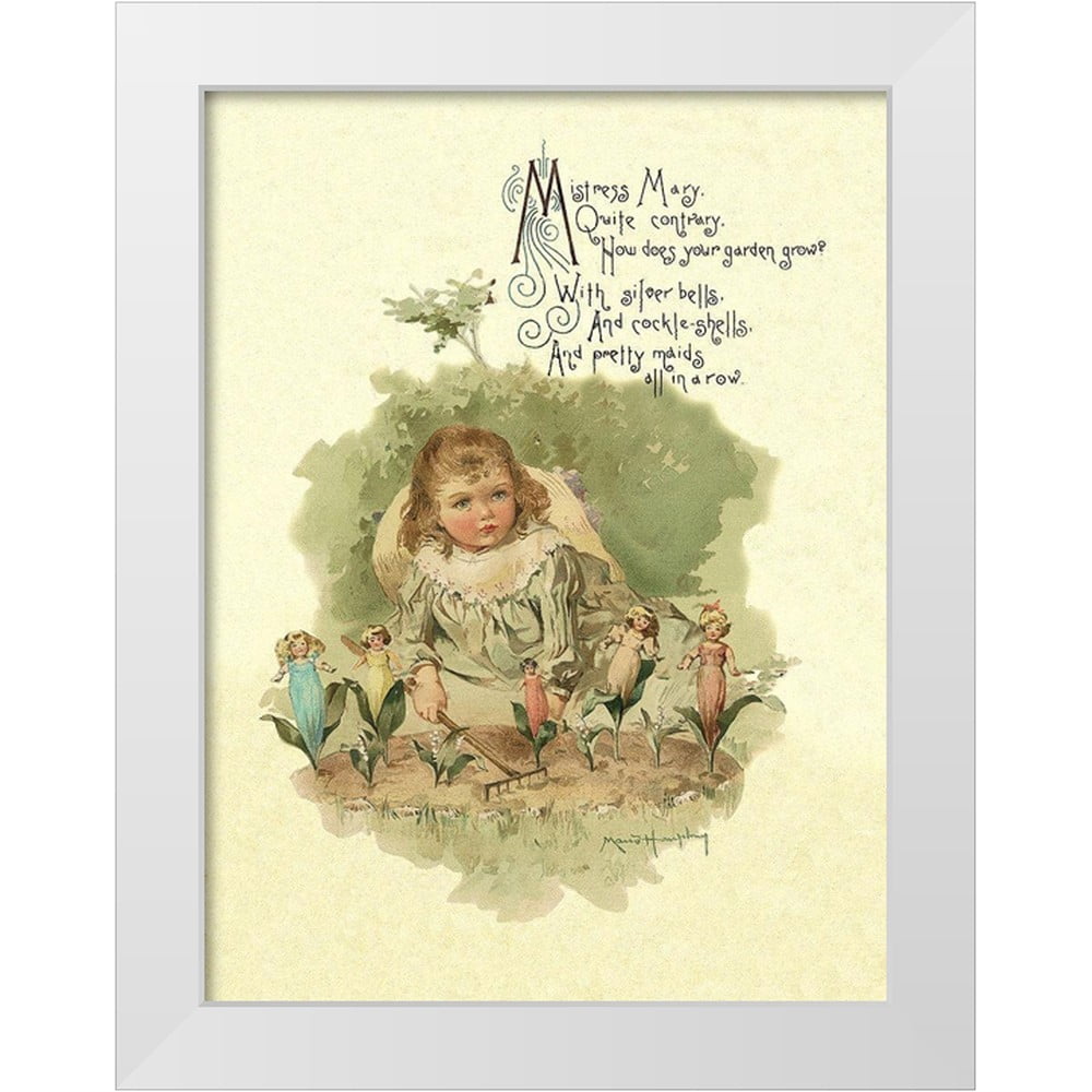 Humphrey, Maud 19x24 White Modern Wood Framed Museum Art Print Titled ...